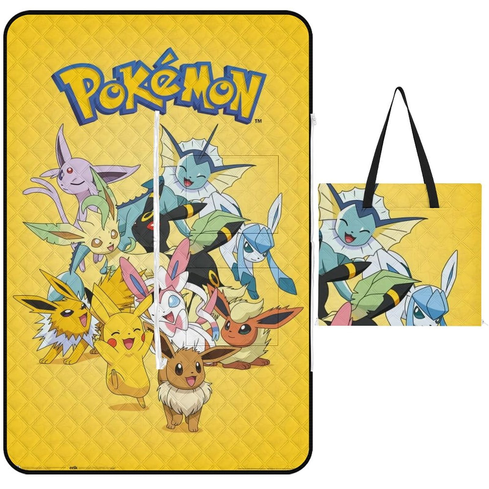 Pokemon-Pikachu Manga Picnic Blanket,Foldable Waterproof Sand Mat,Extra ...