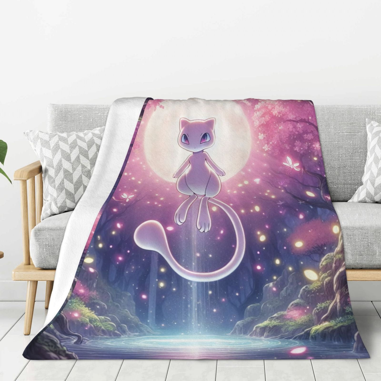 Pokemon- Pikachu Mewtwo Blanket,Throw Blanket for Kids and Adults,Soft ...