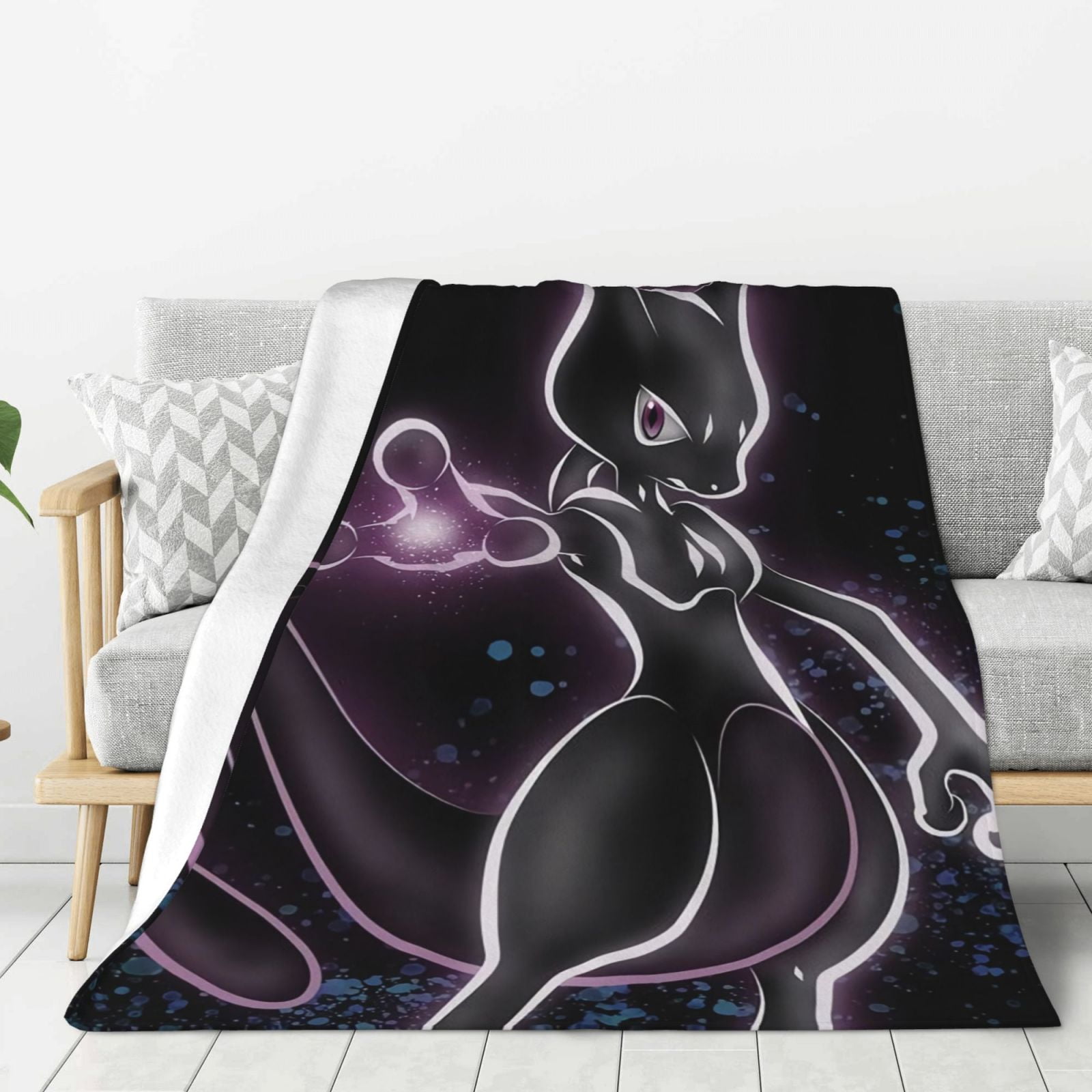 Pokemon- Pikachu Mewtwo Blankets for Couch,Super Soft Cozy Blankets for ...