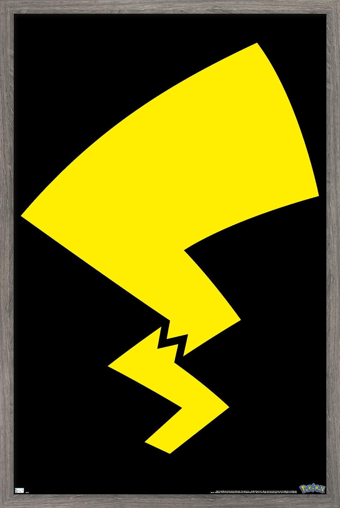 Pokemon - Pikachu Minimalist Tail Wall Poster, 14.725" x 22.375" Framed ...