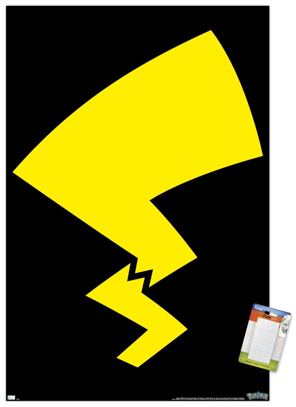 Pokemon - Pikachu Minimalist Tail Wall Poster, 14.725" x 22.375 ...