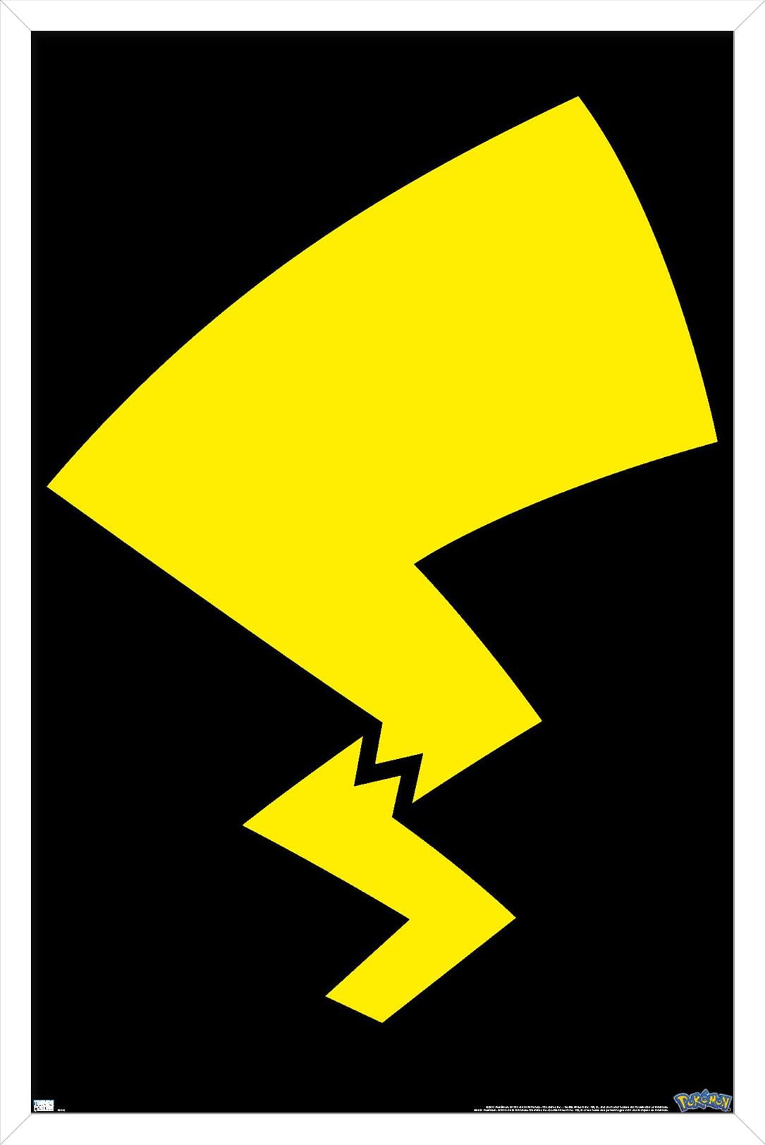 Pokemon - Pikachu Minimalist Tail Wall Poster, 22.375" x 34" Framed ...