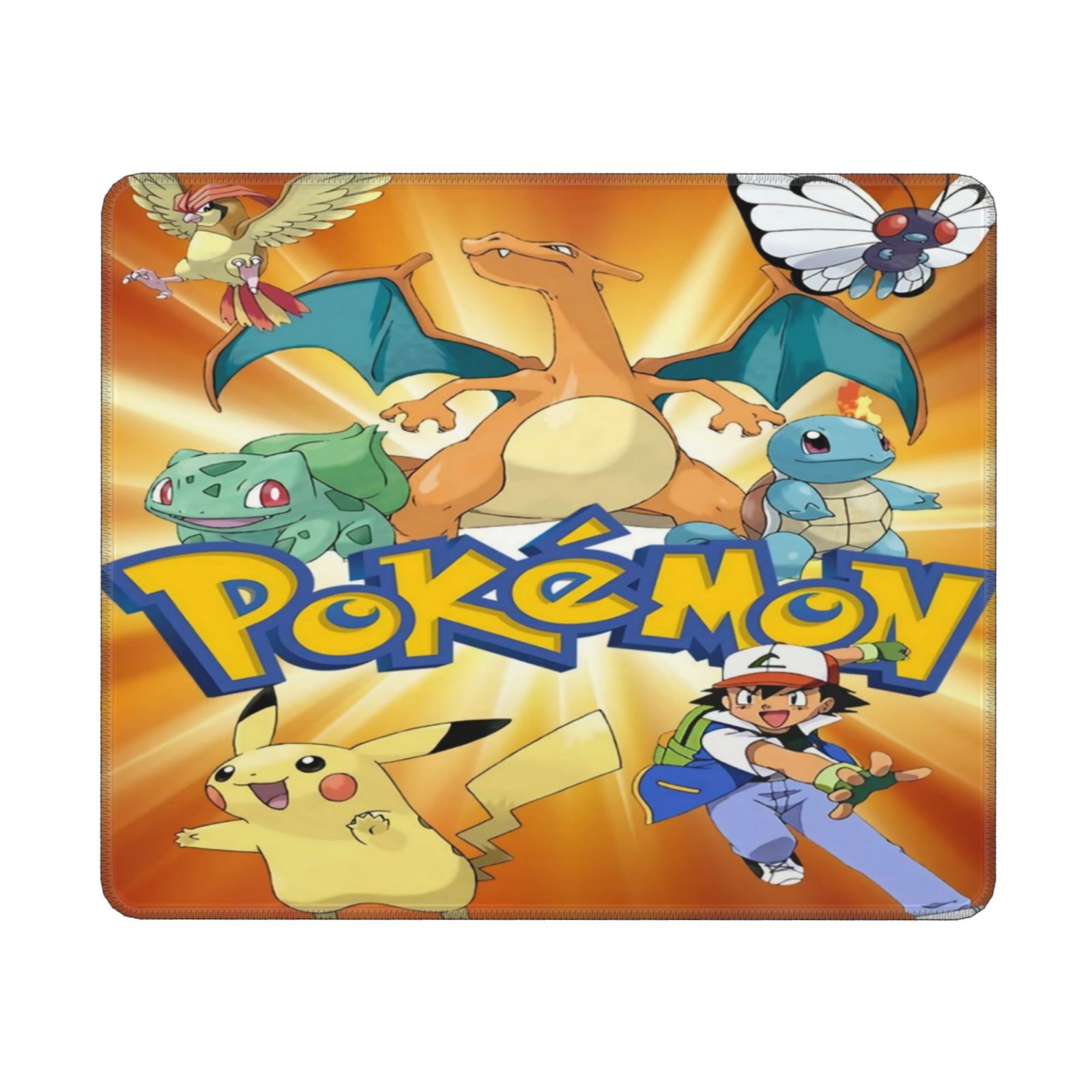 Pokemon-Pikachu Mouse Pad,Office Computer Mouse Pad with Stitched Edges ...