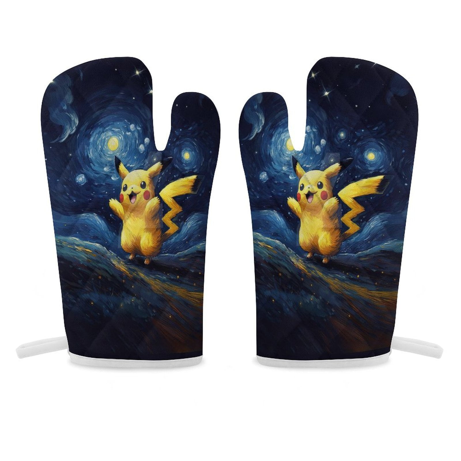 Pokemon_Pikachu Oven Mitts, Funny Oven Mitt Heat Resistant with Soft ...