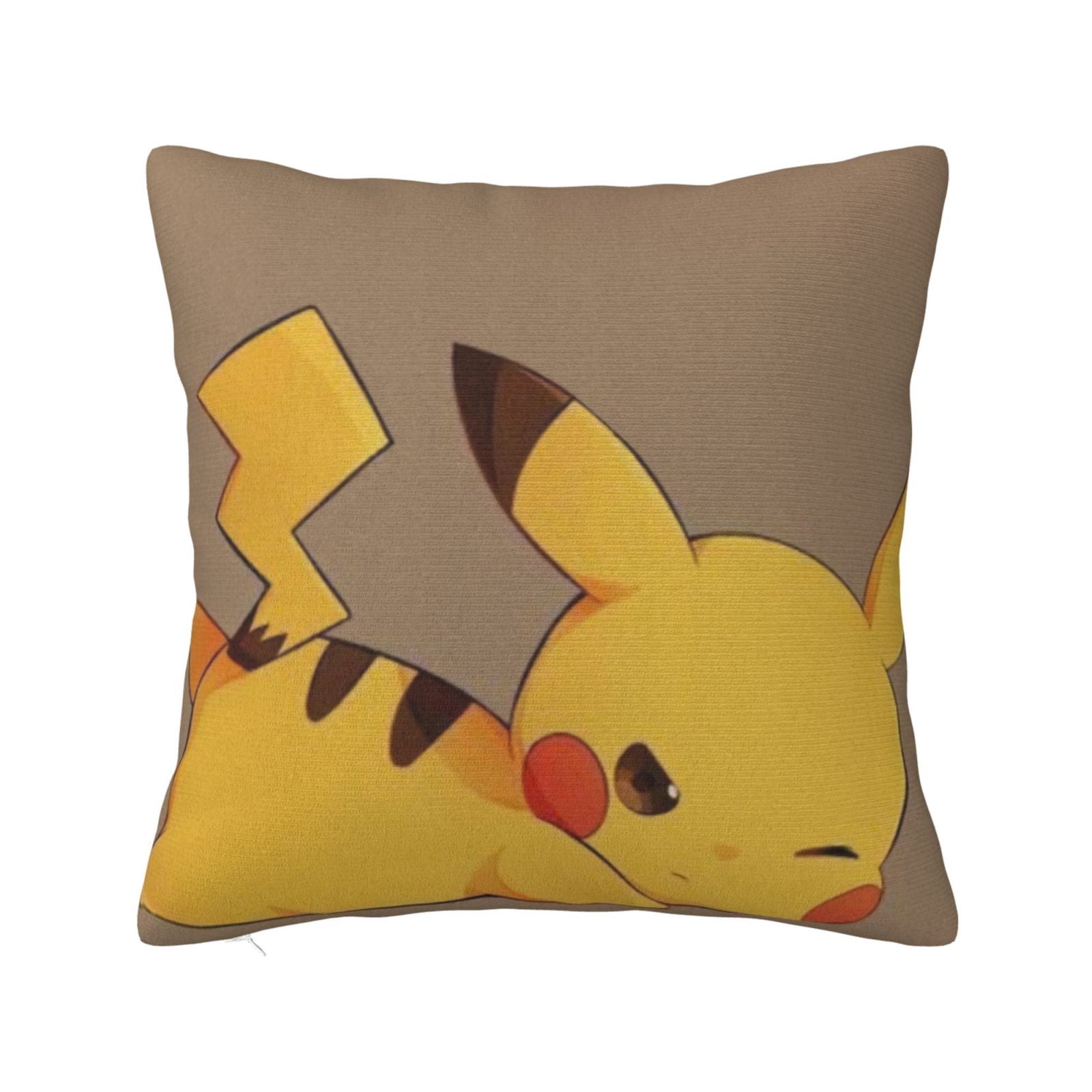 Pokemon Pikachu Pillow Covers,Polyester Decorative Square Throw Pillow ...