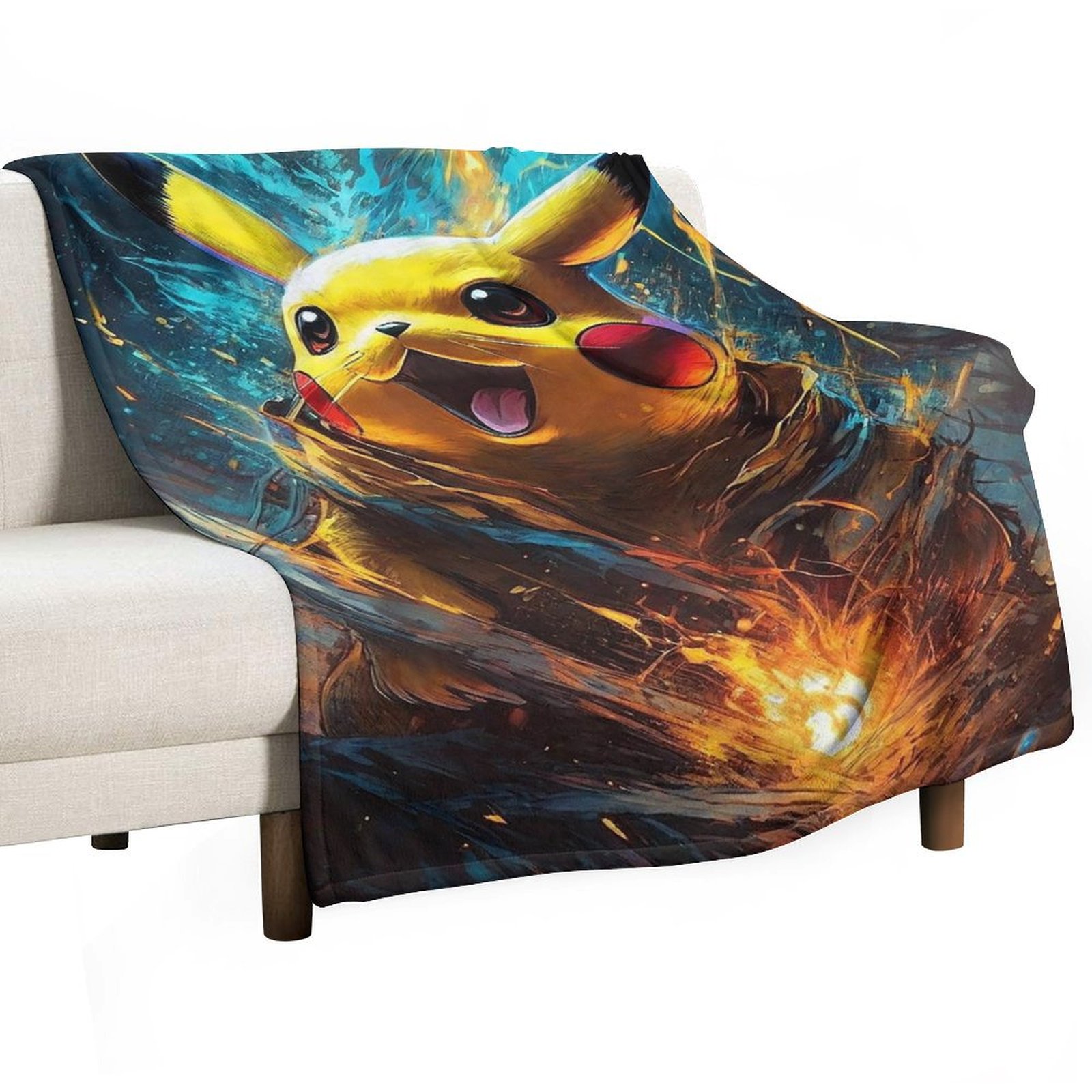 Pokemon_Pikachu Plush Throw Blanket - Measures 30"x40" - Kids Super ...