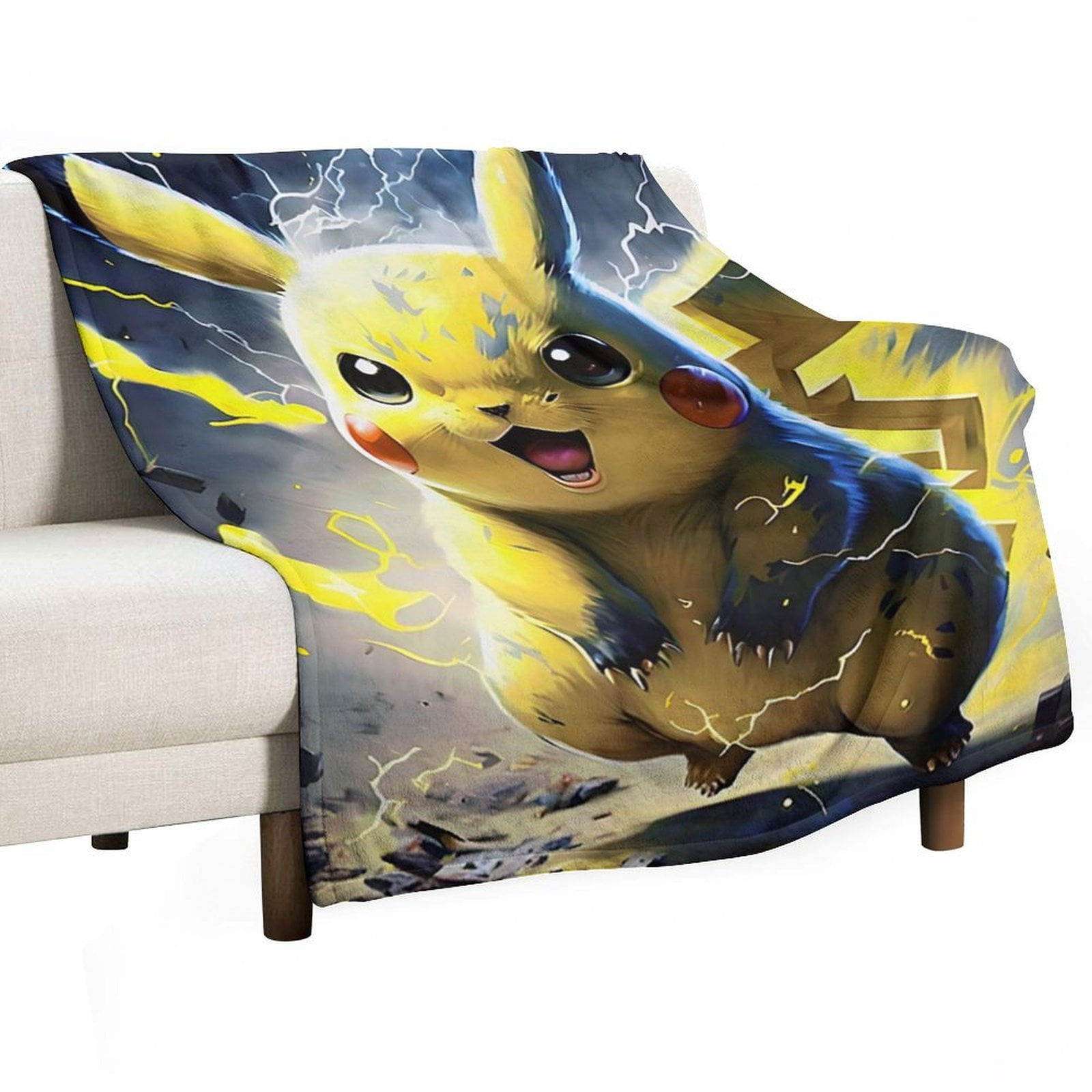 Pokemon_Pikachu Plush Throw Blanket - Measures 30"x40" - Kids Super ...