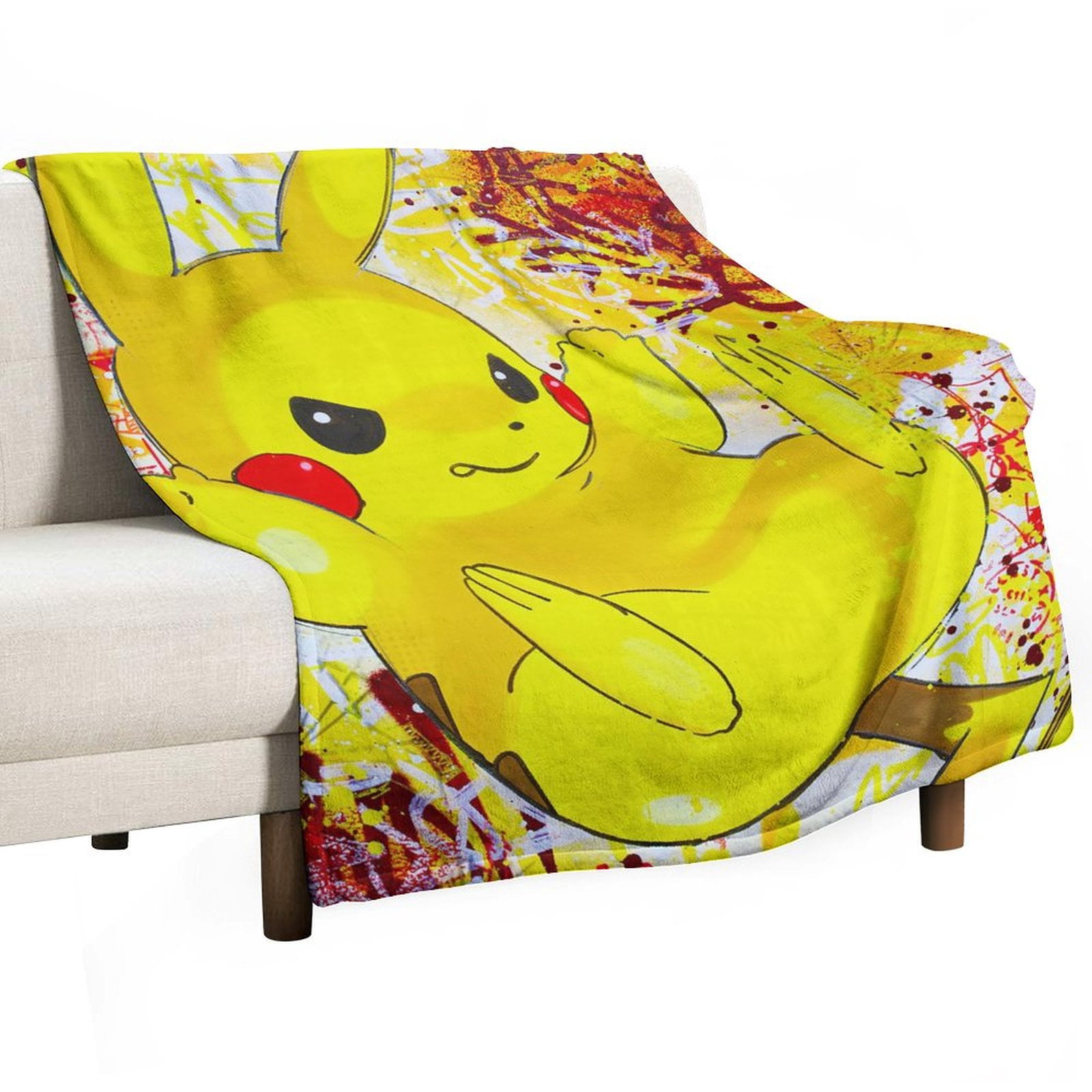 Pokemon_Pikachu Plush Throw Blanket - Measures 30"x40" - Kids Super ...