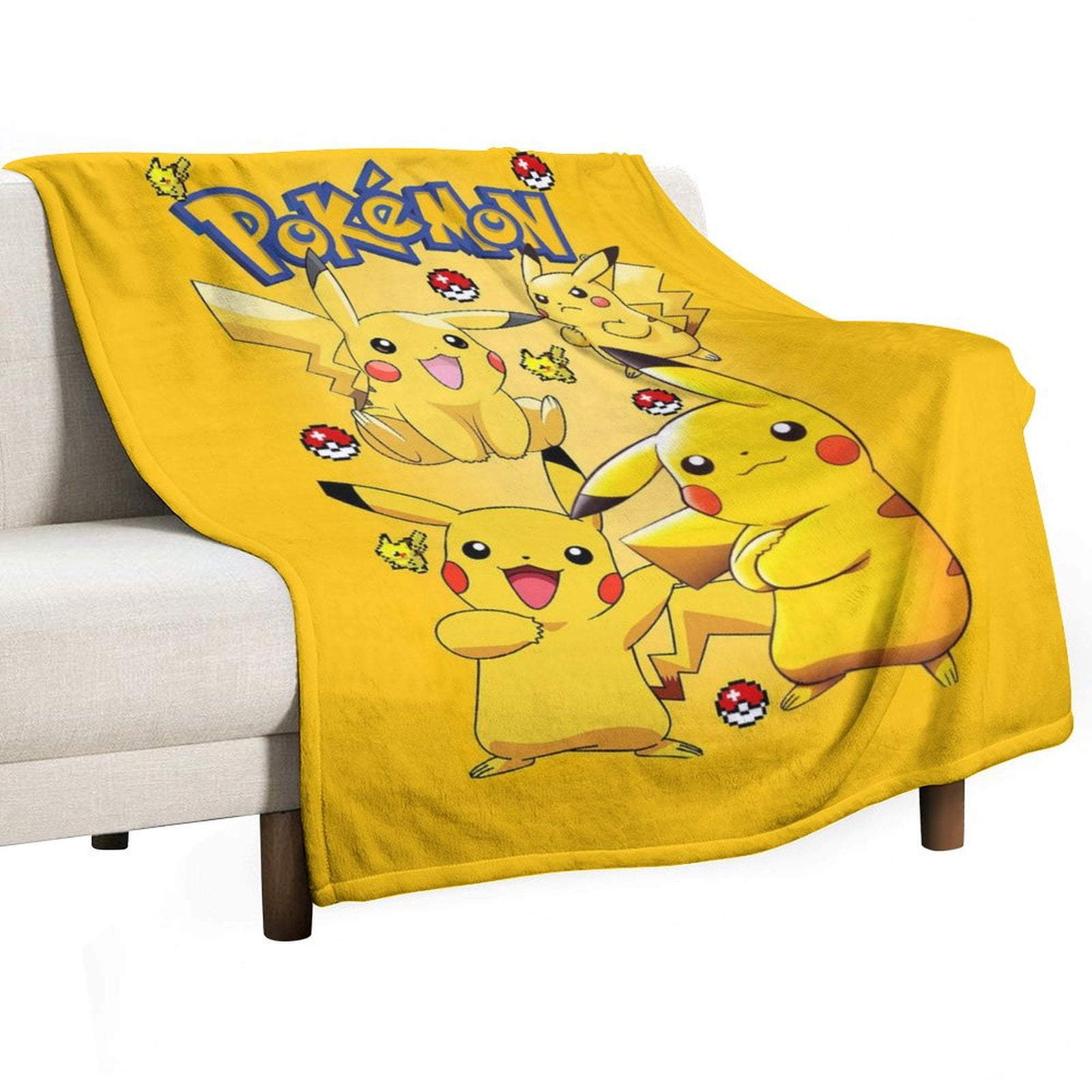 Pokemon_Pikachu Plush Throw Blanket - Measures 30"x40" - Kids Super ...