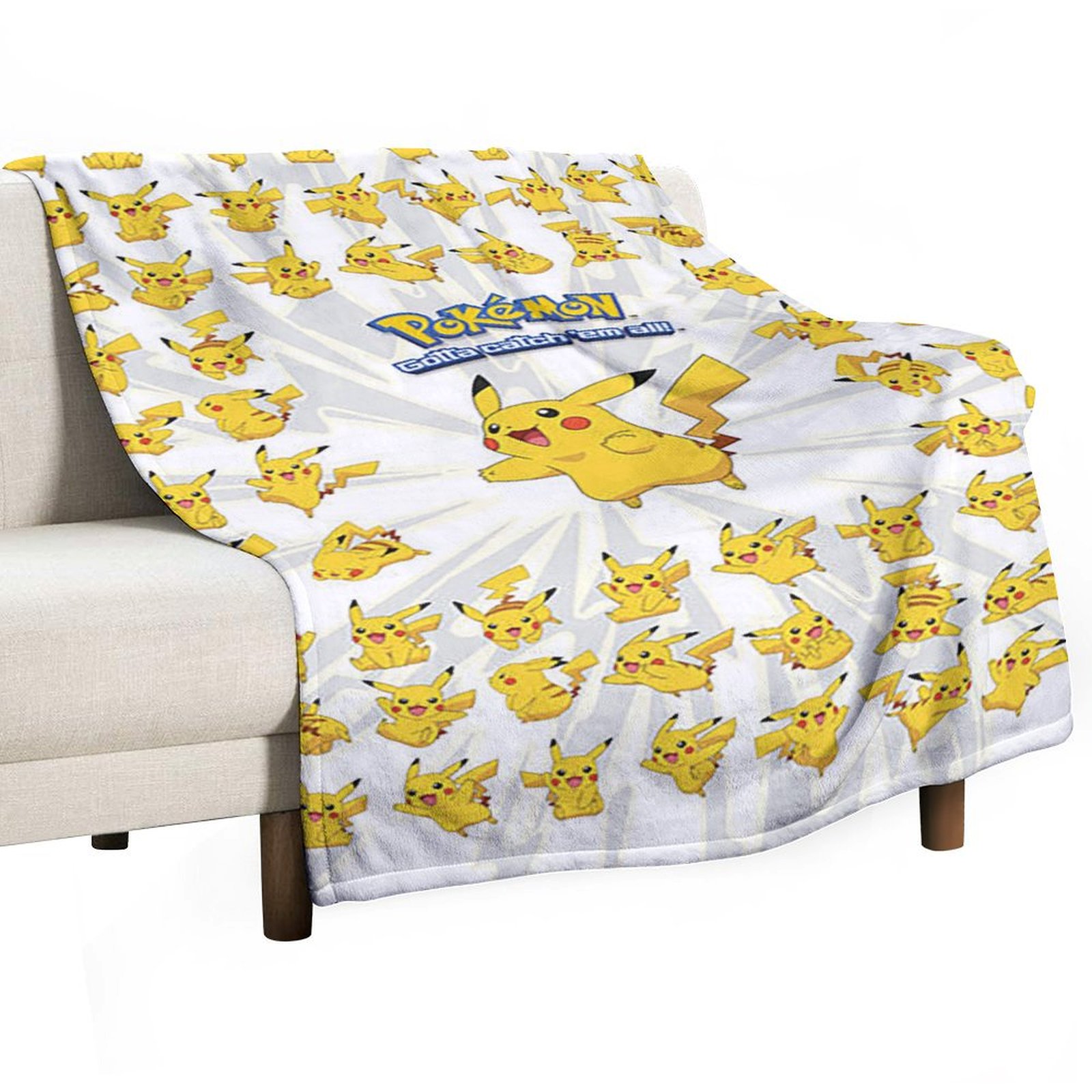 Pokemon_Pikachu Plush Throw Blanket - Measures 30"x50" - Kids Super ...