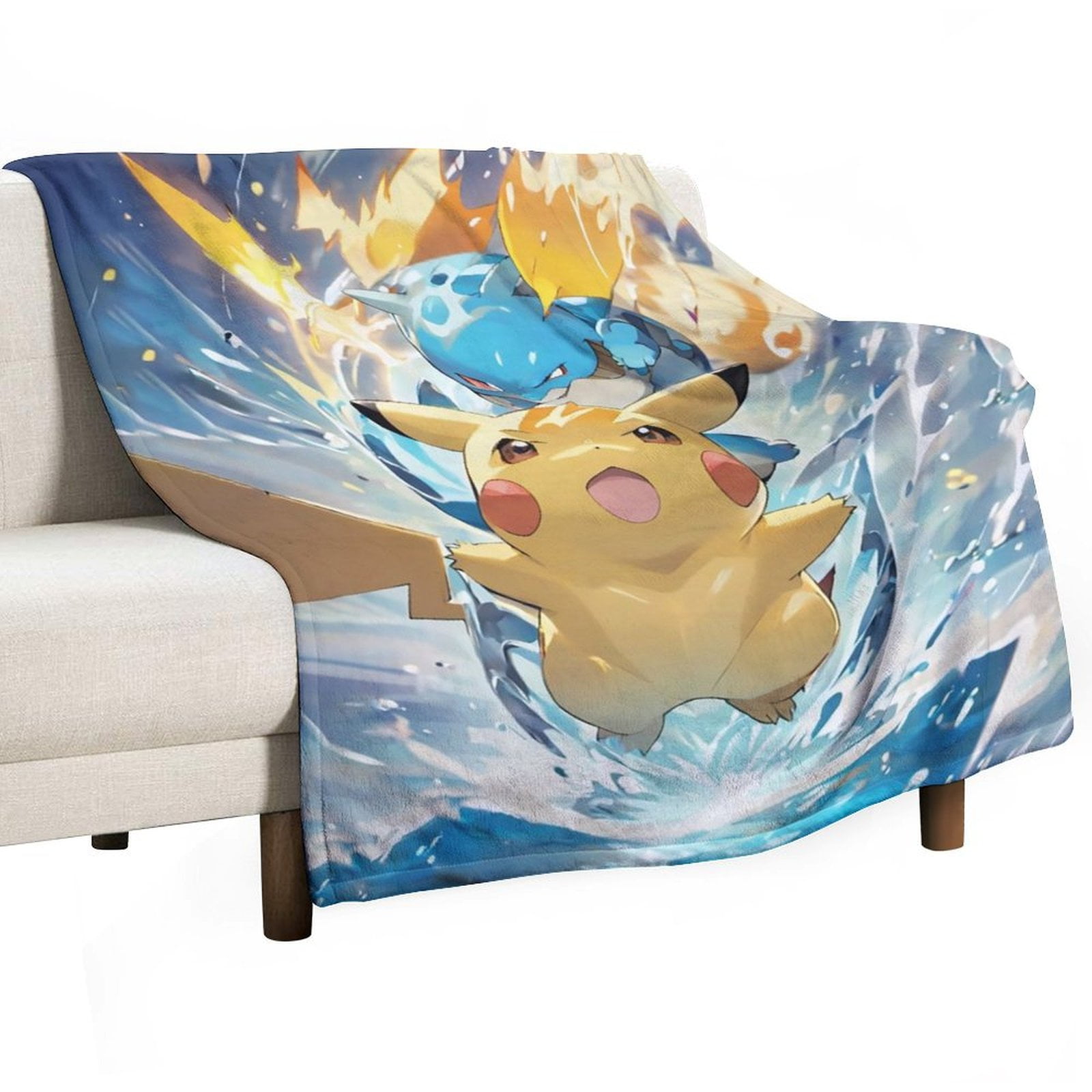 Pokemon_Pikachu Plush Throw Blanket - Measures 40"x50" - Kids Super ...