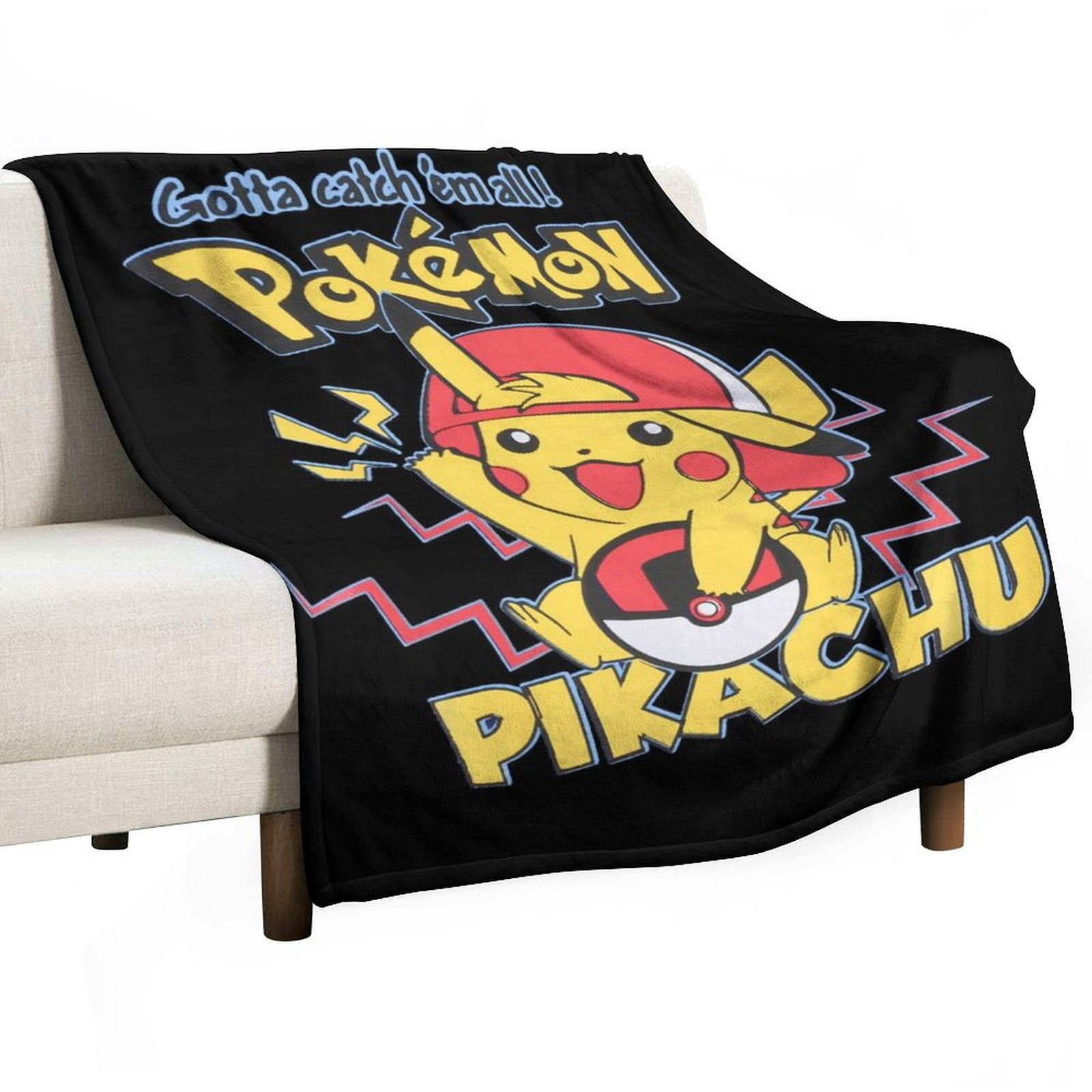 Pokemon_Pikachu Plush Throw Blanket - Measures 40"x50" - Kids Super ...