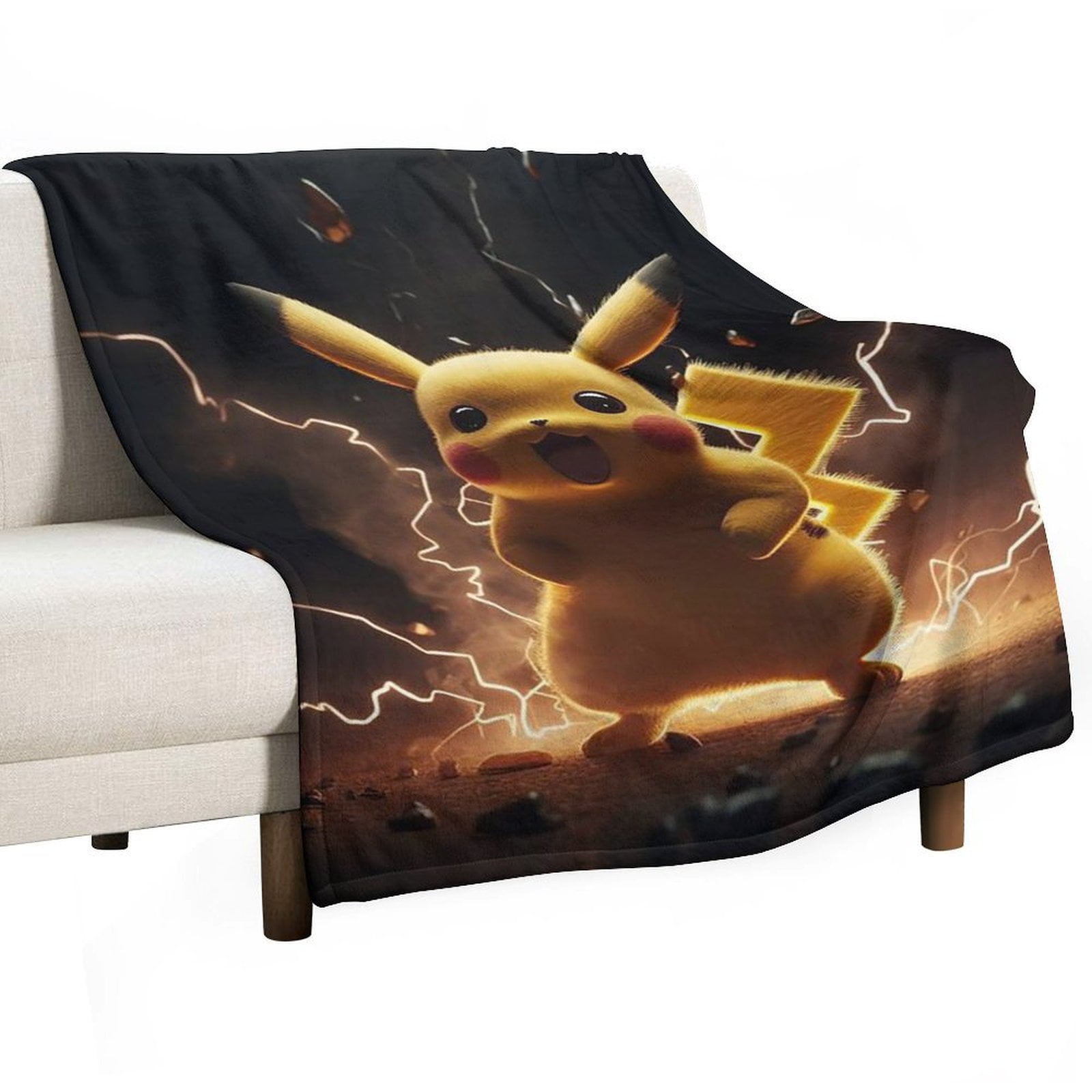 Pokemon_Pikachu Plush Throw Blanket - Measures 40"x50" - Kids Super ...