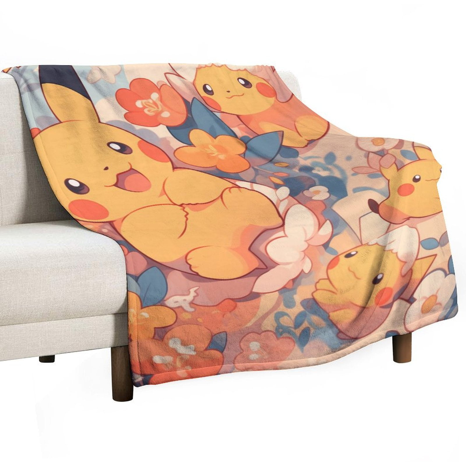 Pokemon_Pikachu Plush Throw Blanket - Measures 40"x50" - Kids Super ...