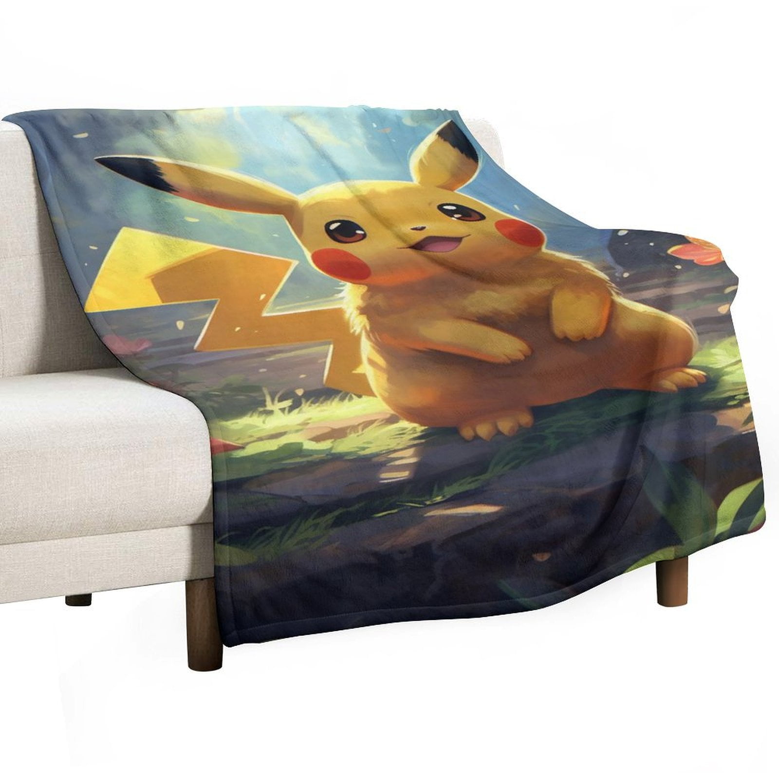 Pokemon_Pikachu Plush Throw Blanket - Measures 40"x60" - Kids Super ...