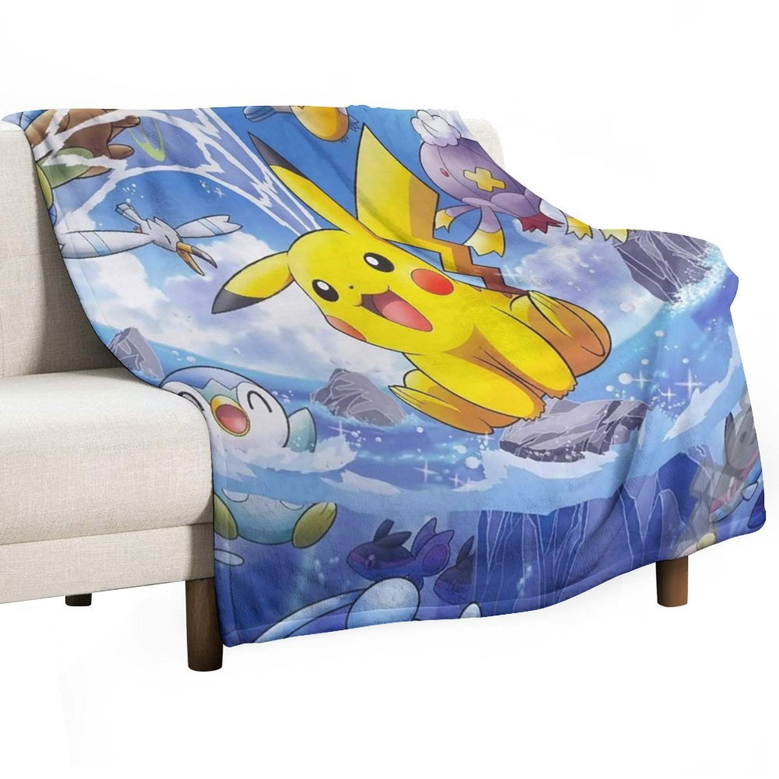 Pokemon_Pikachu Plush Throw Blanket - Measures 50"x60" - Kids Super ...