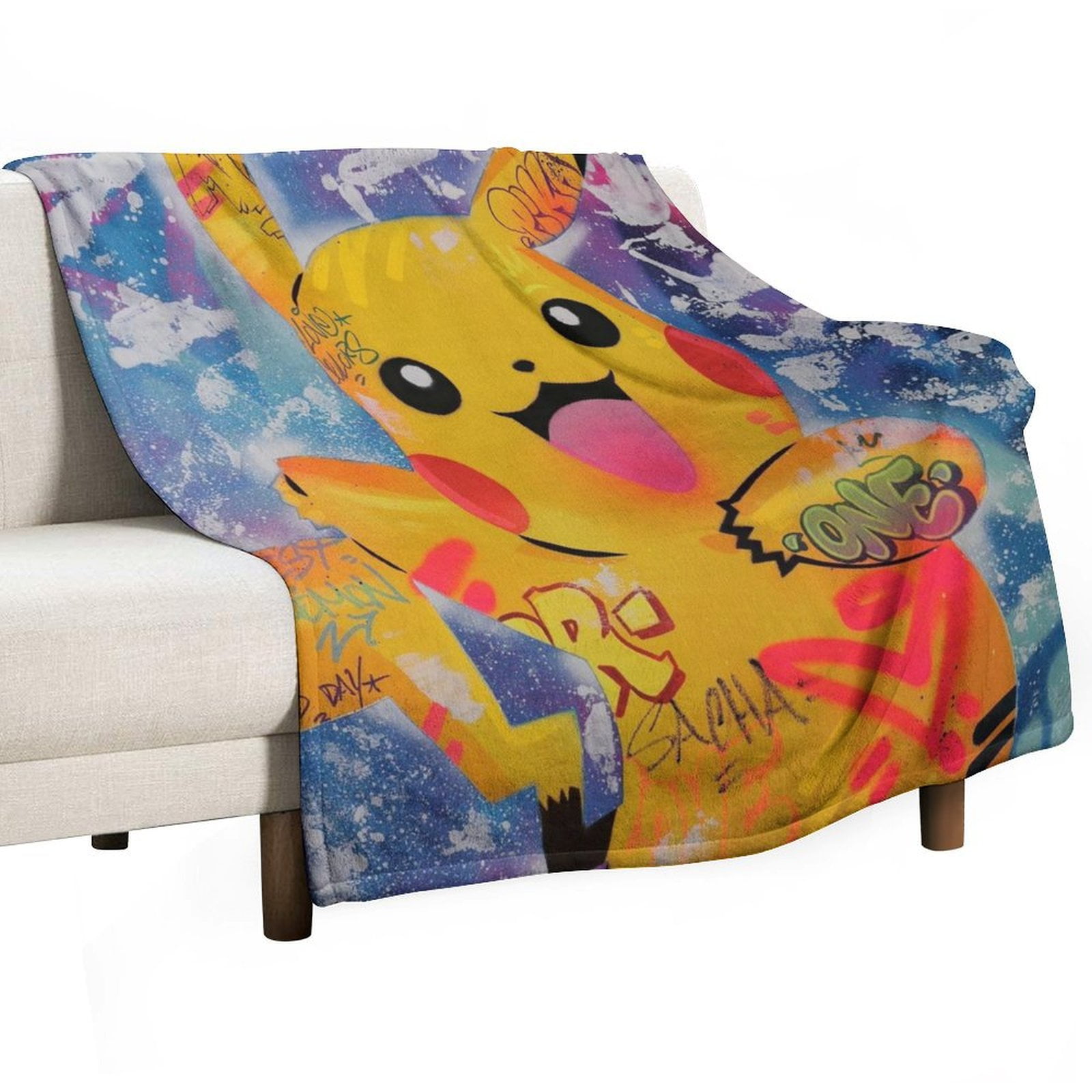 Pokemon_Pikachu Plush Throw Blanket - Measures 50"x60" - Kids Super ...