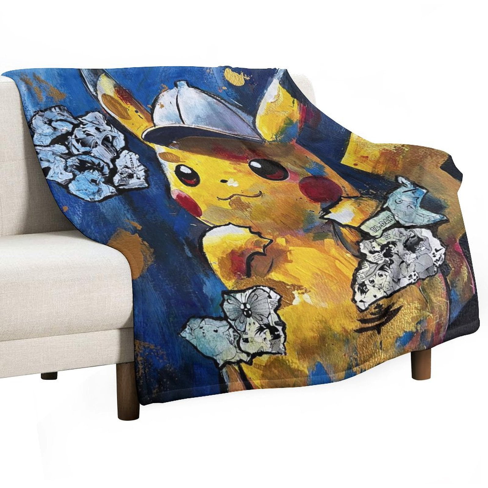 Pokemon_Pikachu Plush Throw Blanket - Measures 50"x60" - Kids Super ...