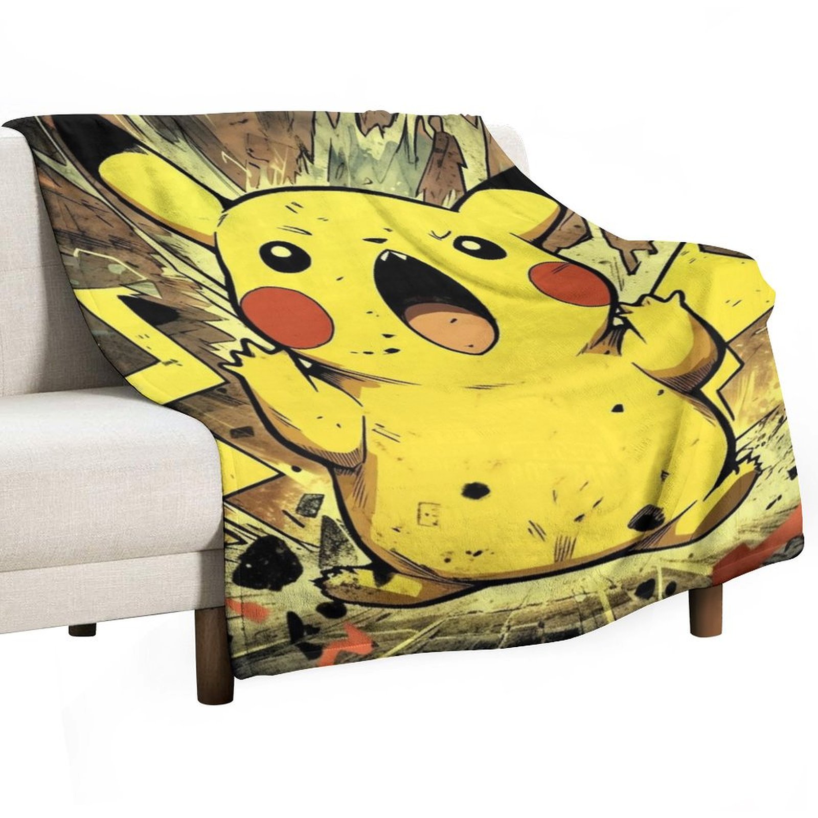 Pokemon_Pikachu Plush Throw Blanket - Measures 50"x70" - Kids Super ...
