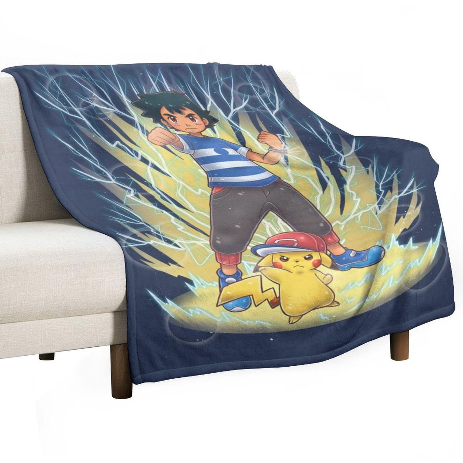 Pokemon_Pikachu Plush Throw Blanket - Measures 50"x70" - Kids Super ...