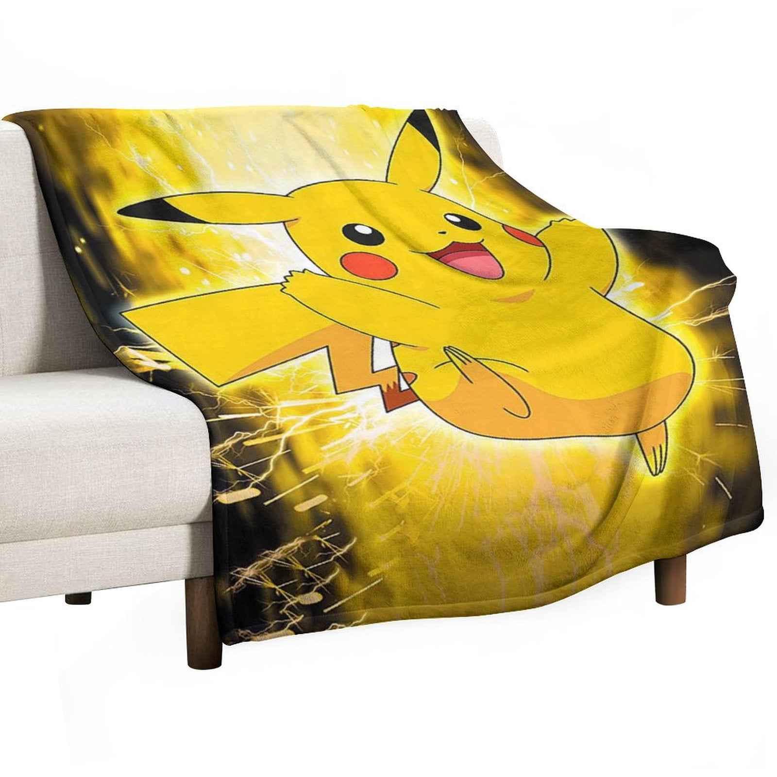 Pokemon_Pikachu Plush Throw Blanket - Measures 50"x70" - Kids Super ...