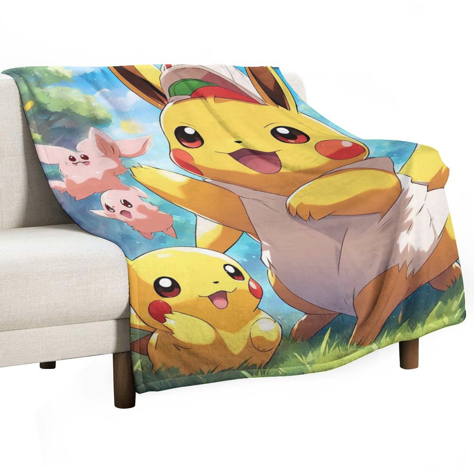 Pokemon_Pikachu Plush Throw Blanket - Measures 50"x70" - Kids Super ...