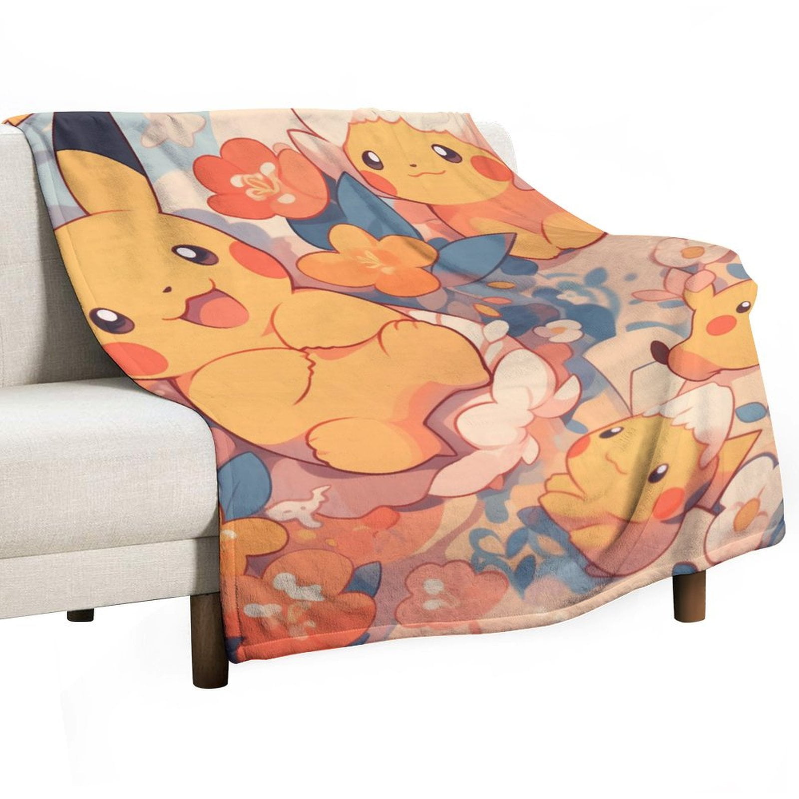 Pokemon_Pikachu Plush Throw Blanket - Measures 50"x70" - Kids Super ...