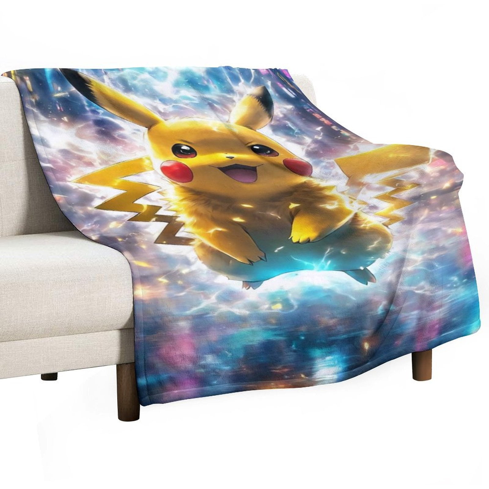 Pokemon_Pikachu Plush Throw Blanket - Measures 50"x70" - Kids Super ...