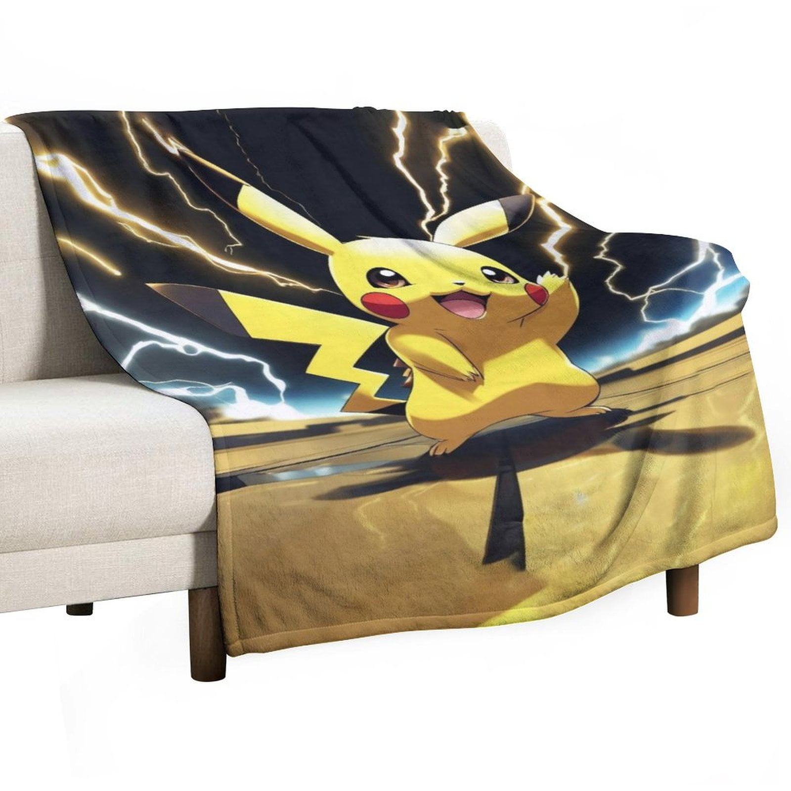 Pokemon_Pikachu Plush Throw Blanket - Measures 50"x70" - Kids Super ...