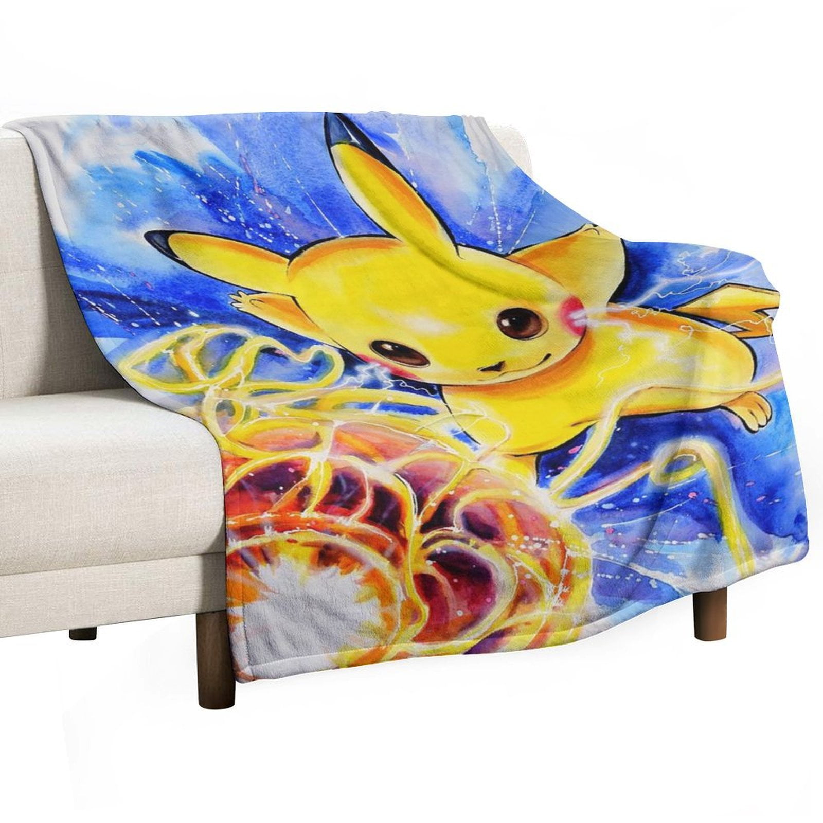 Pokemon_Pikachu Plush Throw Blanket - Measures 50"x70" - Kids Super ...