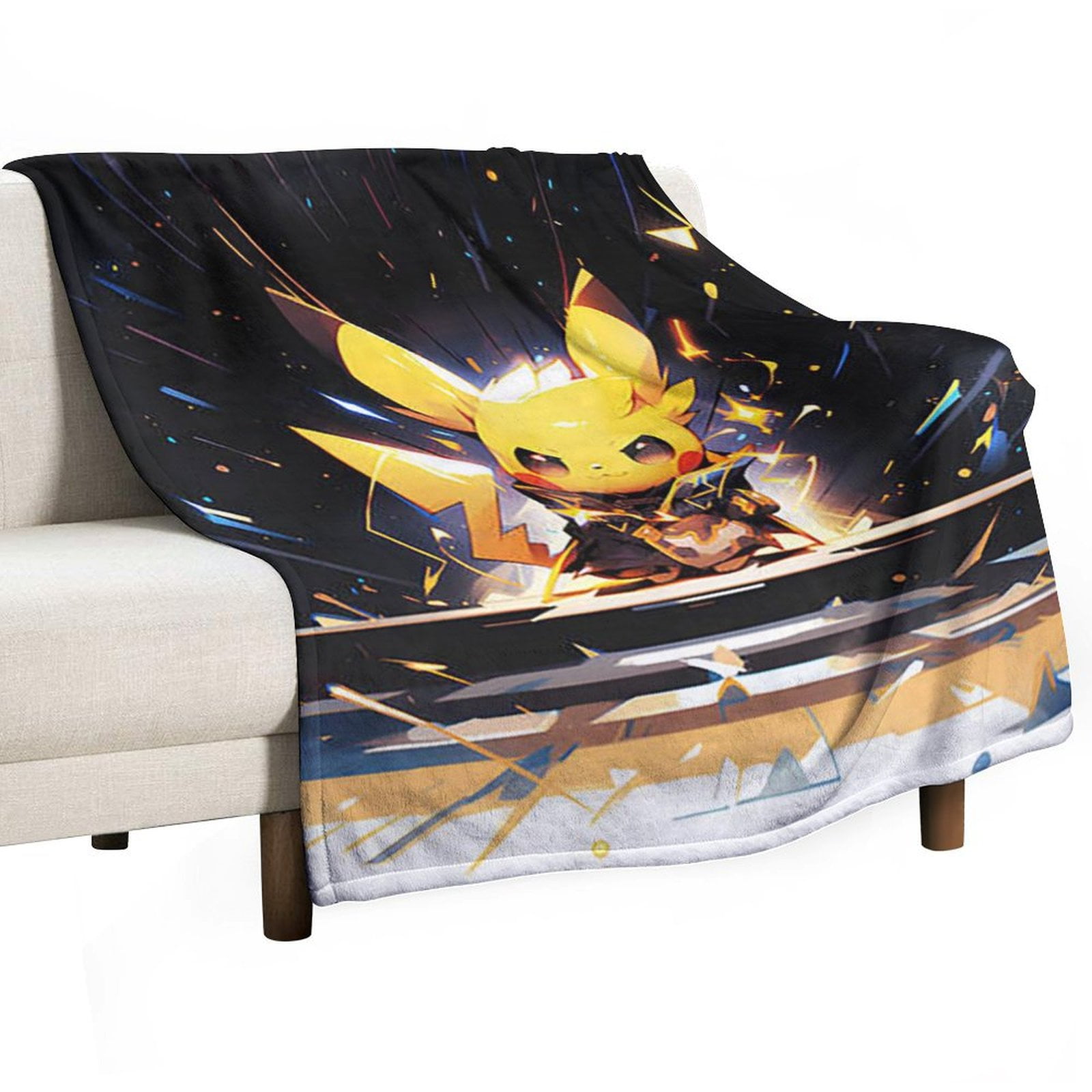 Pokemon_Pikachu Plush Throw Blanket - Measures 55"x70" - Kids Super ...