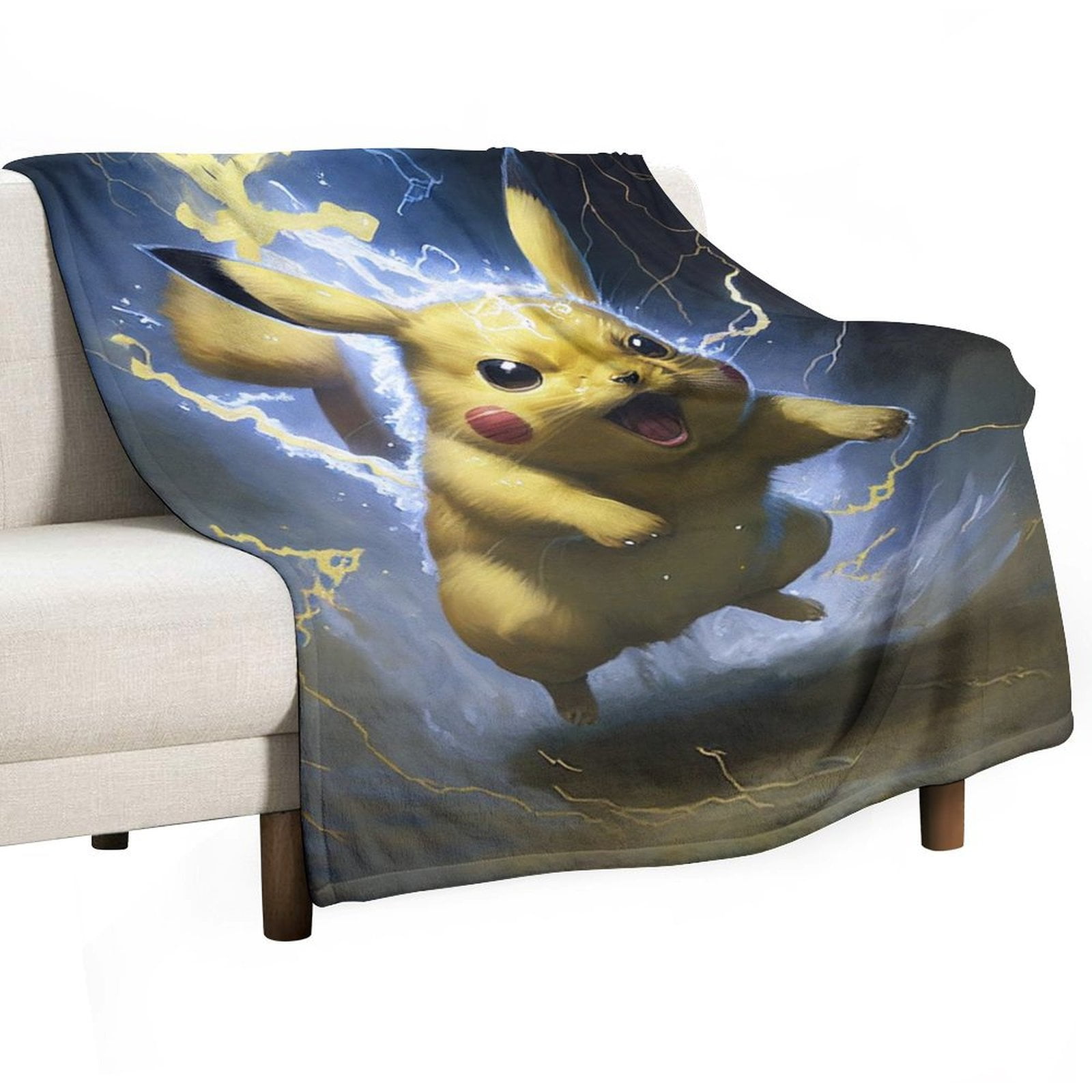 Pokemon_Pikachu Plush Throw Blanket - Measures 60"x80" - Kids Super ...