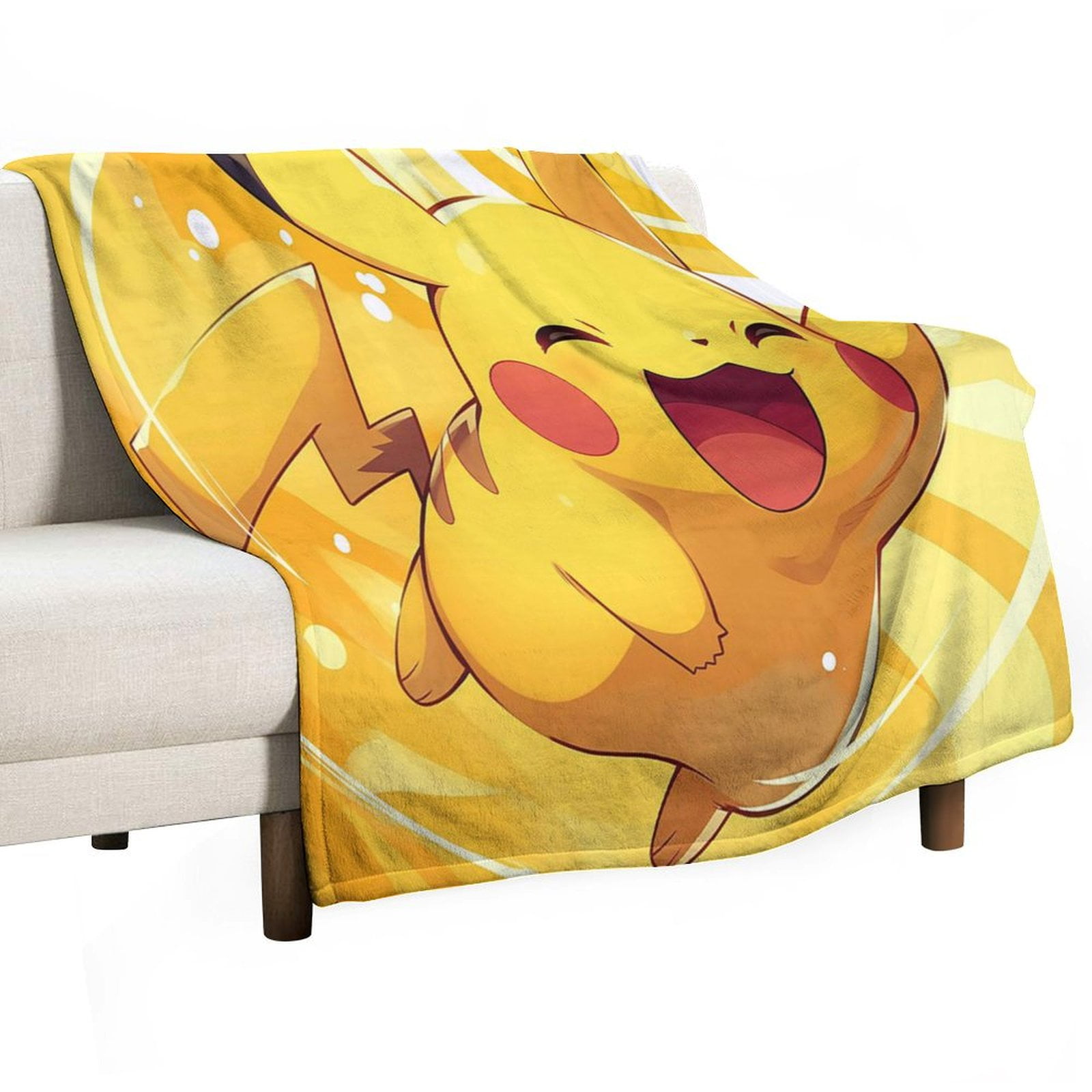 Pokemon_Pikachu Plush Throw Blanket - Measures 60"x80" - Kids Super ...