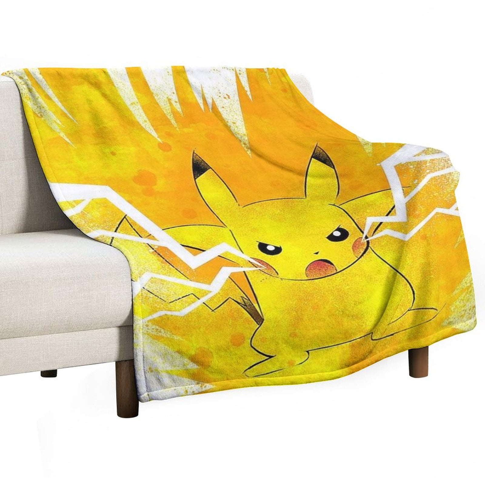 Pokemon_Pikachu Plush Throw Blanket - Measures 60"x80" - Kids Super ...