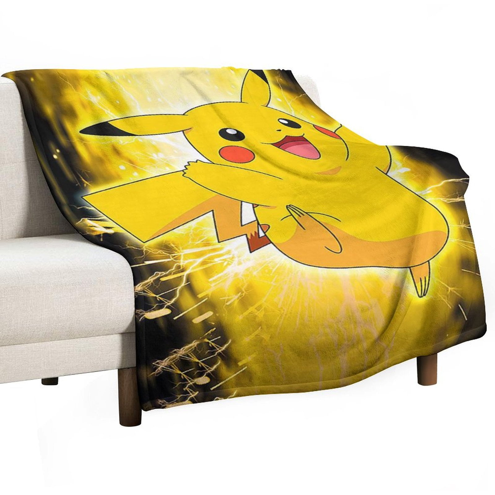 Pokemon_Pikachu Plush Throw Blanket - Measures 66"x90" - Kids Super ...