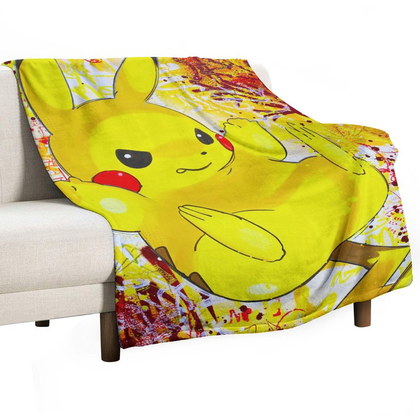 Pokemon_Pikachu Plush Throw Blanket - Measures 66"x90" - Kids Super ...