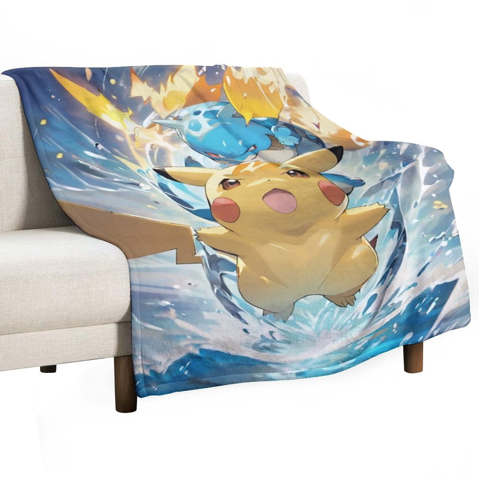 Pokemon_Pikachu Plush Throw Blanket - Measures 66"x90" - Kids Super ...