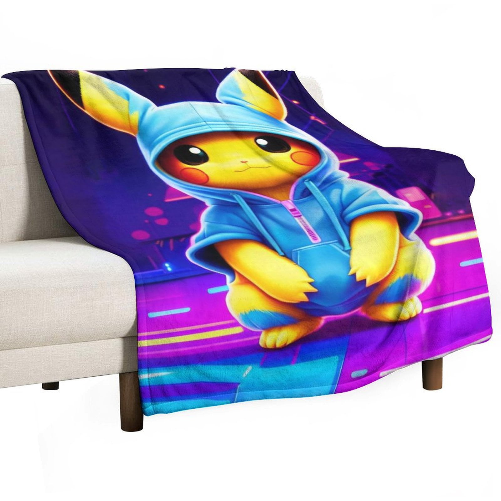 Pokemon_Pikachu Plush Throw Blanket - Measures 66"x90" - Kids Super ...