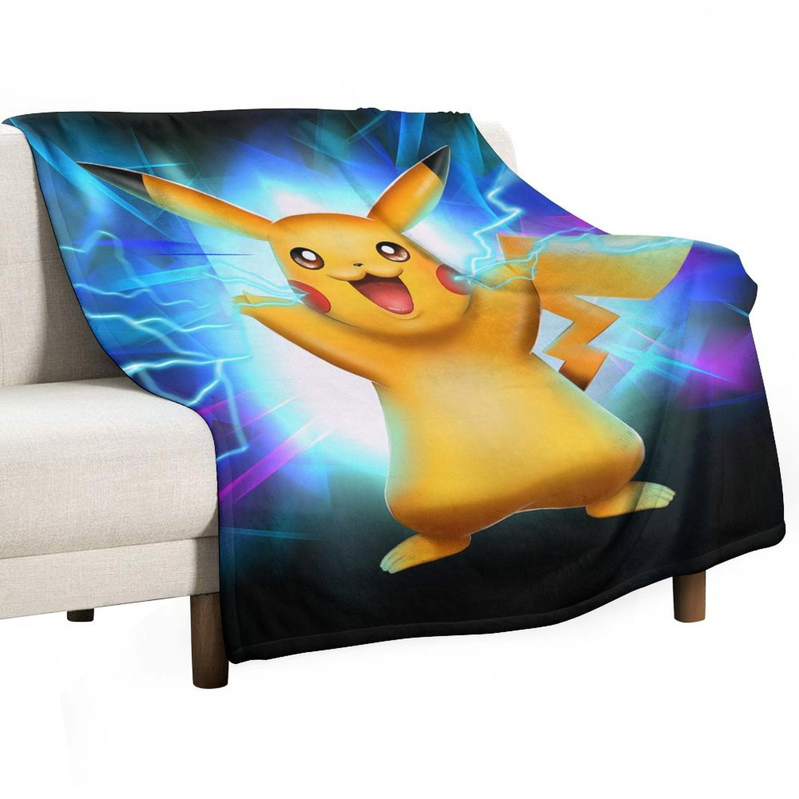 Pokemon_Pikachu Plush Throw Blanket - Measures 70"x80" - Kids Super ...