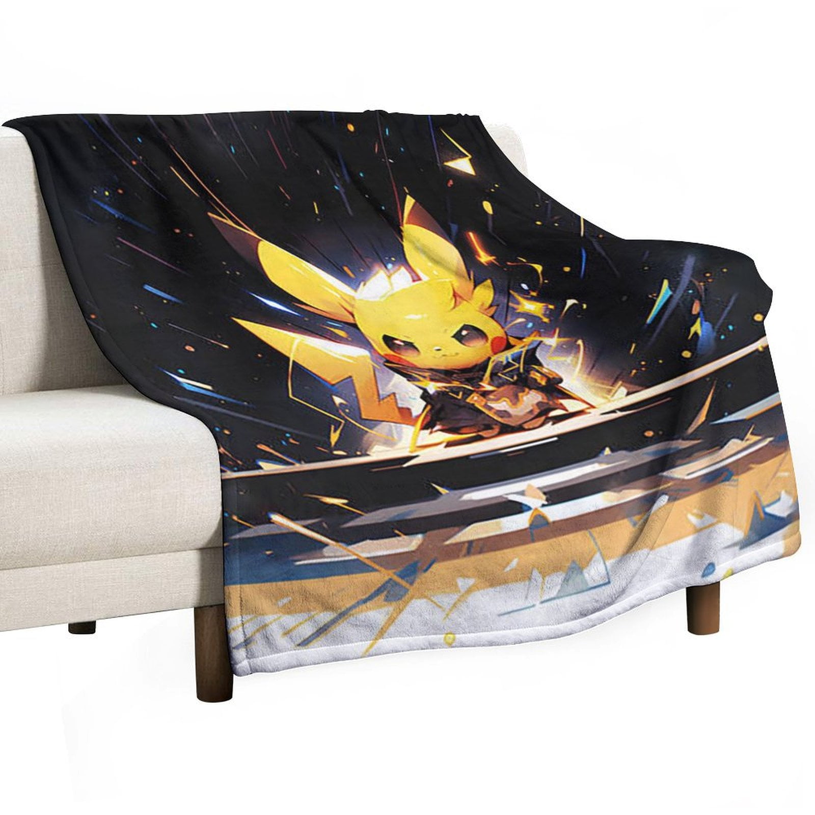 Pokemon_Pikachu Plush Throw Blanket - Measures 70"x80" - Kids Super ...