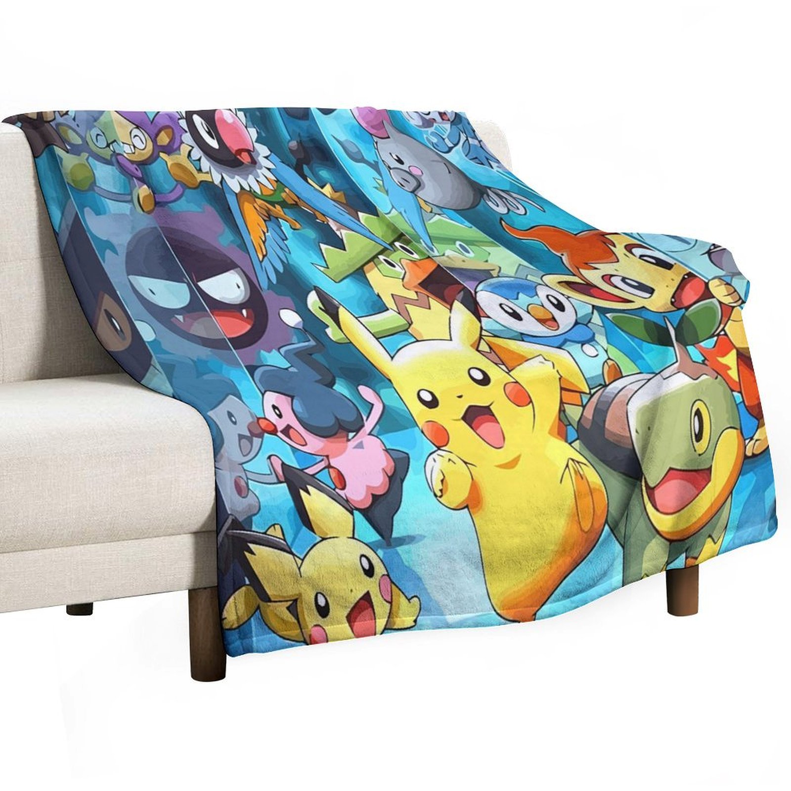 Pokemon_Pikachu Plush Throw Blanket - Measures 70"x80" - Kids Super ...