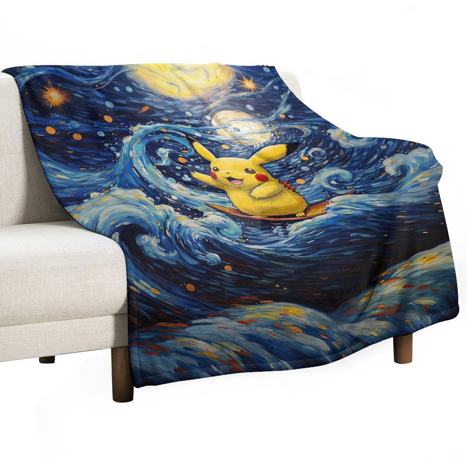 Pokemon_Pikachu Plush Throw Blanket - Measures 70"x80" - Kids Super ...