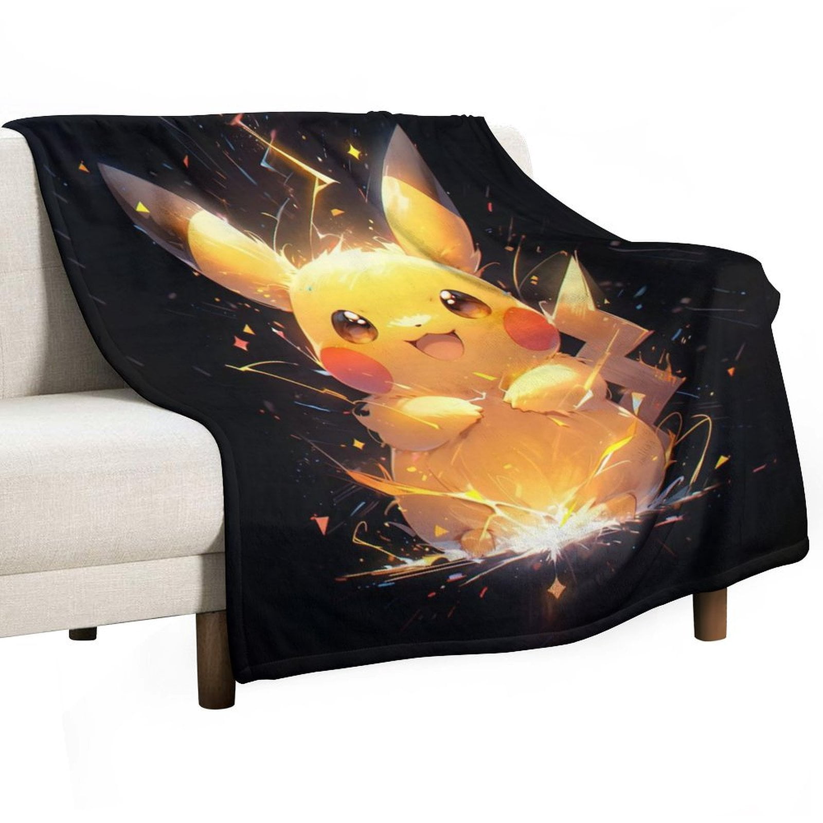 Pokemon_Pikachu Plush Throw Blanket - Measures 70"x80" - Kids Super ...