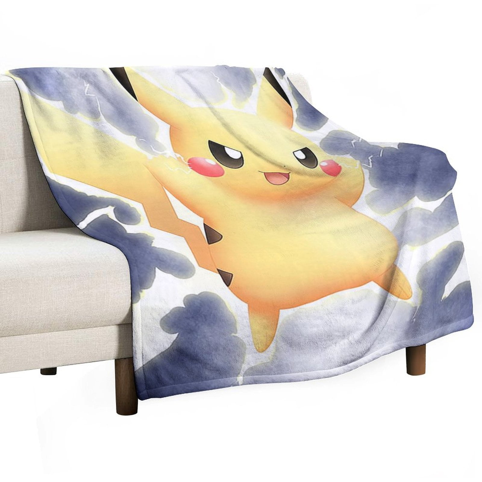 Pokemon_Pikachu Plush Throw Blanket - Measures 70"x80" - Kids Super ...