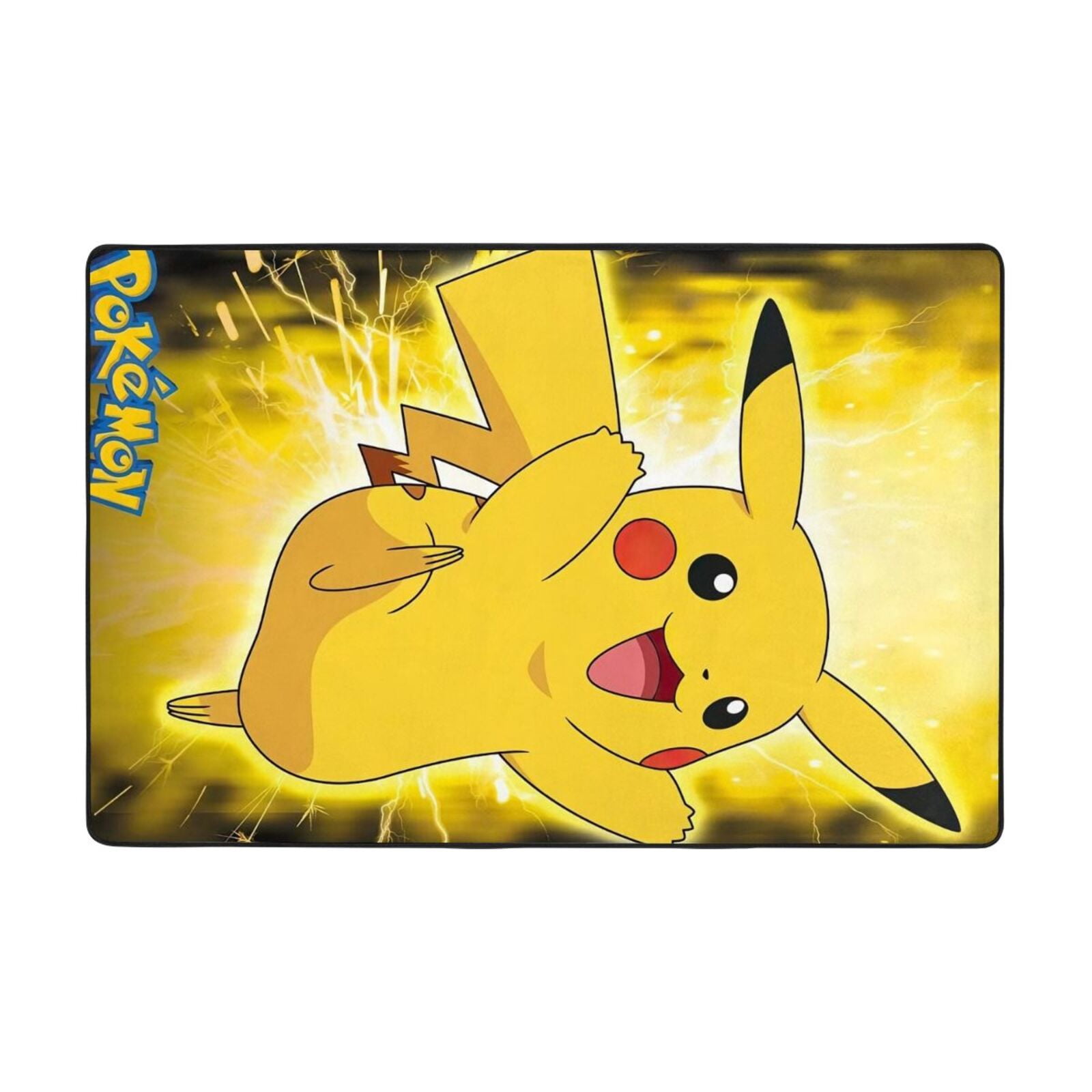 Pokemon-Pikachu Raichu Gamer Rug Room Non-Slip Gaming Rug Cool Graffiti ...