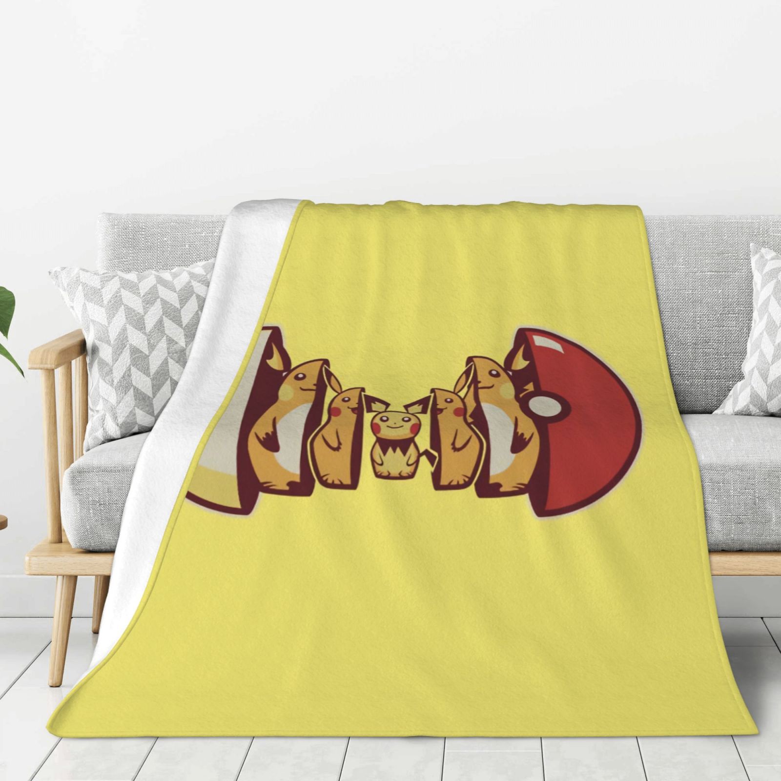 Pokemon- Pikachu Raichu Pichu Blanket,Throw Blanket for Kids and Adults ...
