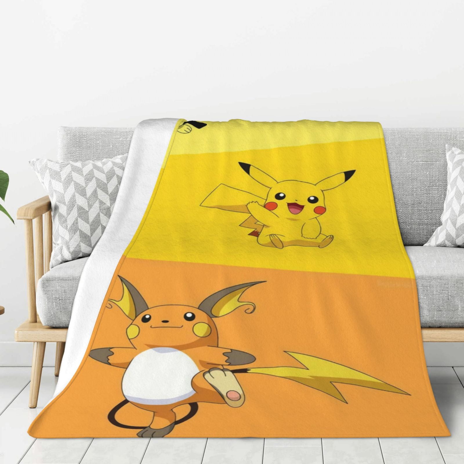 Pokemon- Pikachu Raichu Pichu Blanket,Throw Blanket for Kids and Adults ...