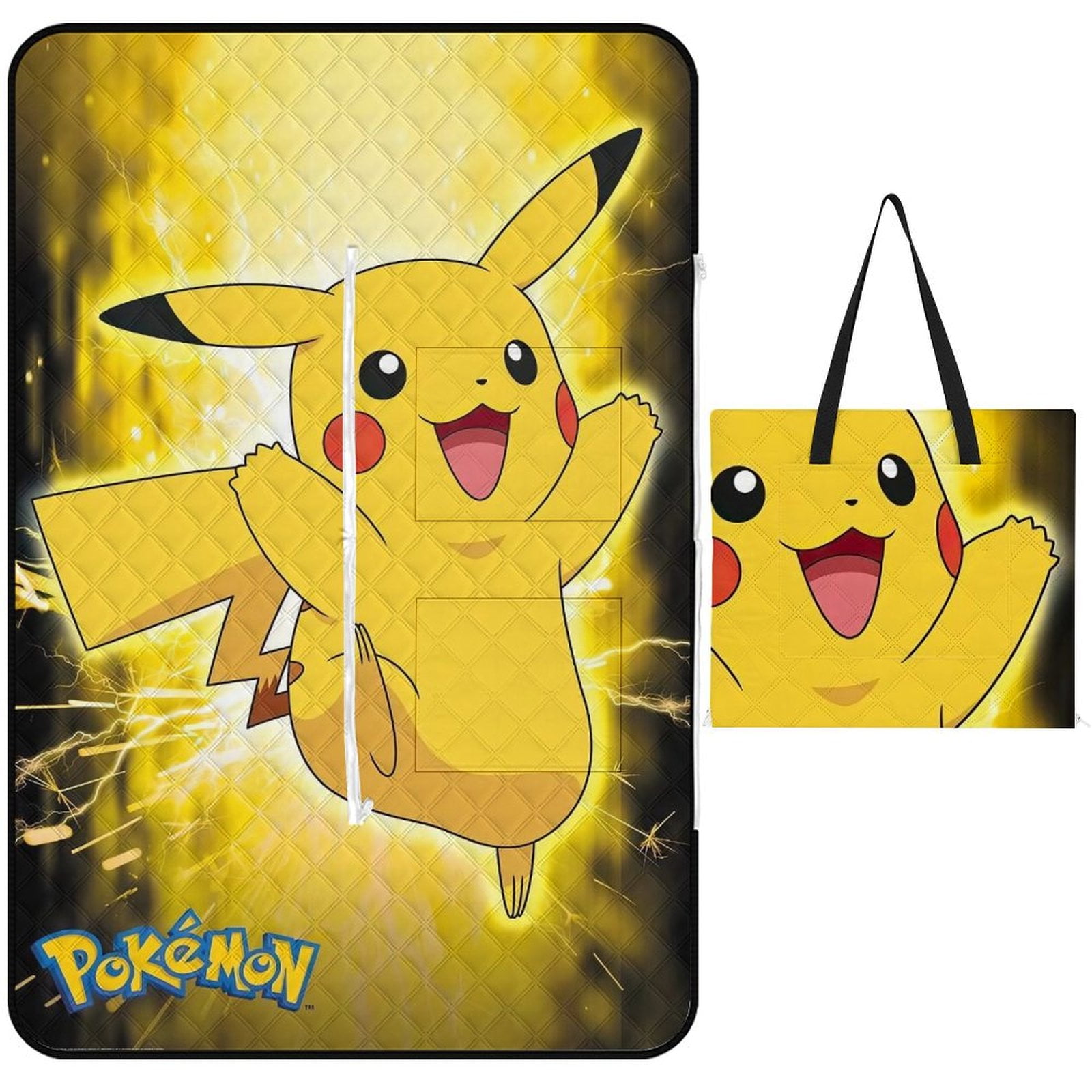 Pokemon-Pikachu Raichu Picnic Blanket Outdoor Extra Large Picnic Mat 59 ...