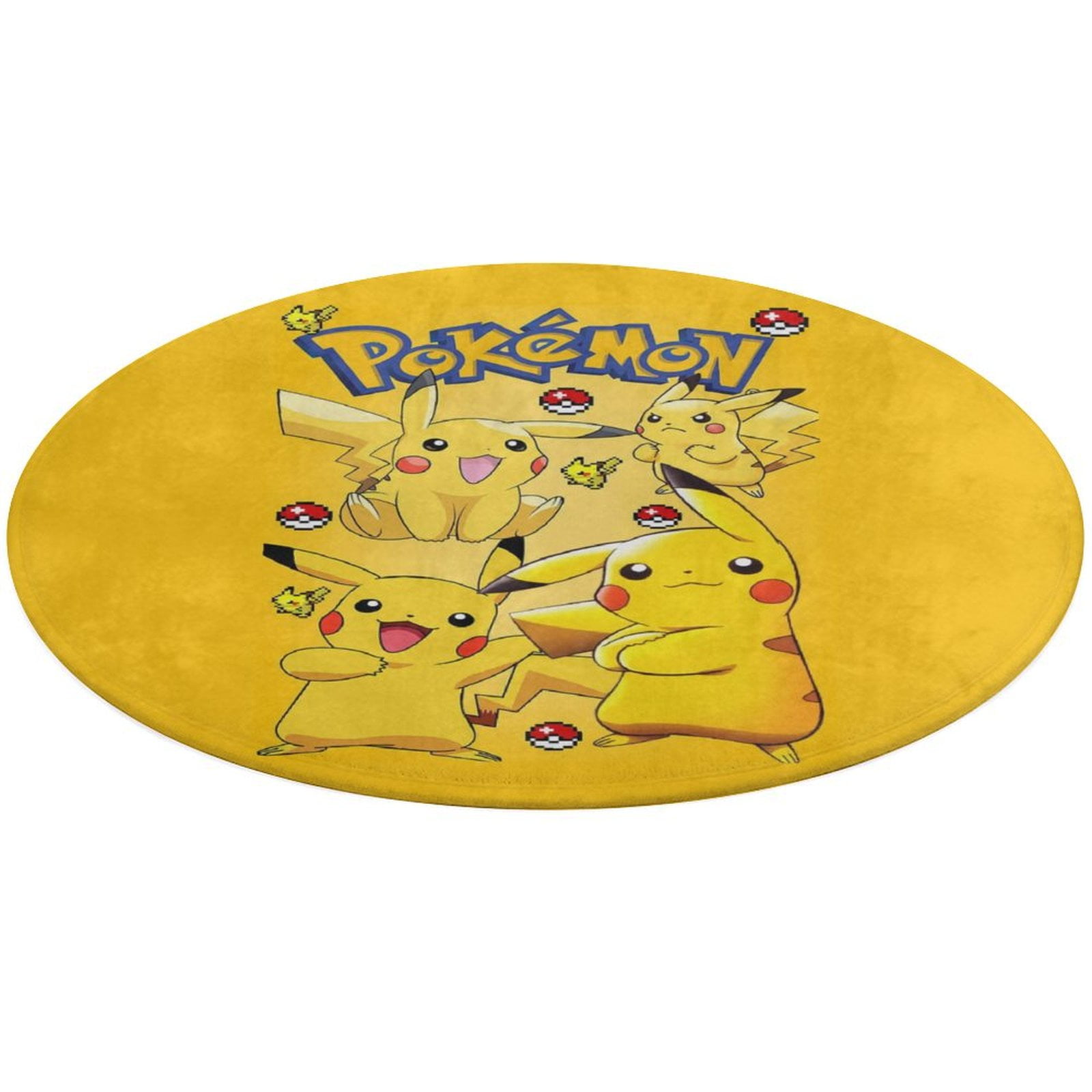 Pokemon Pikachu Round Area Rug Circle Carpet Blanket Rug Floor Mats ...
