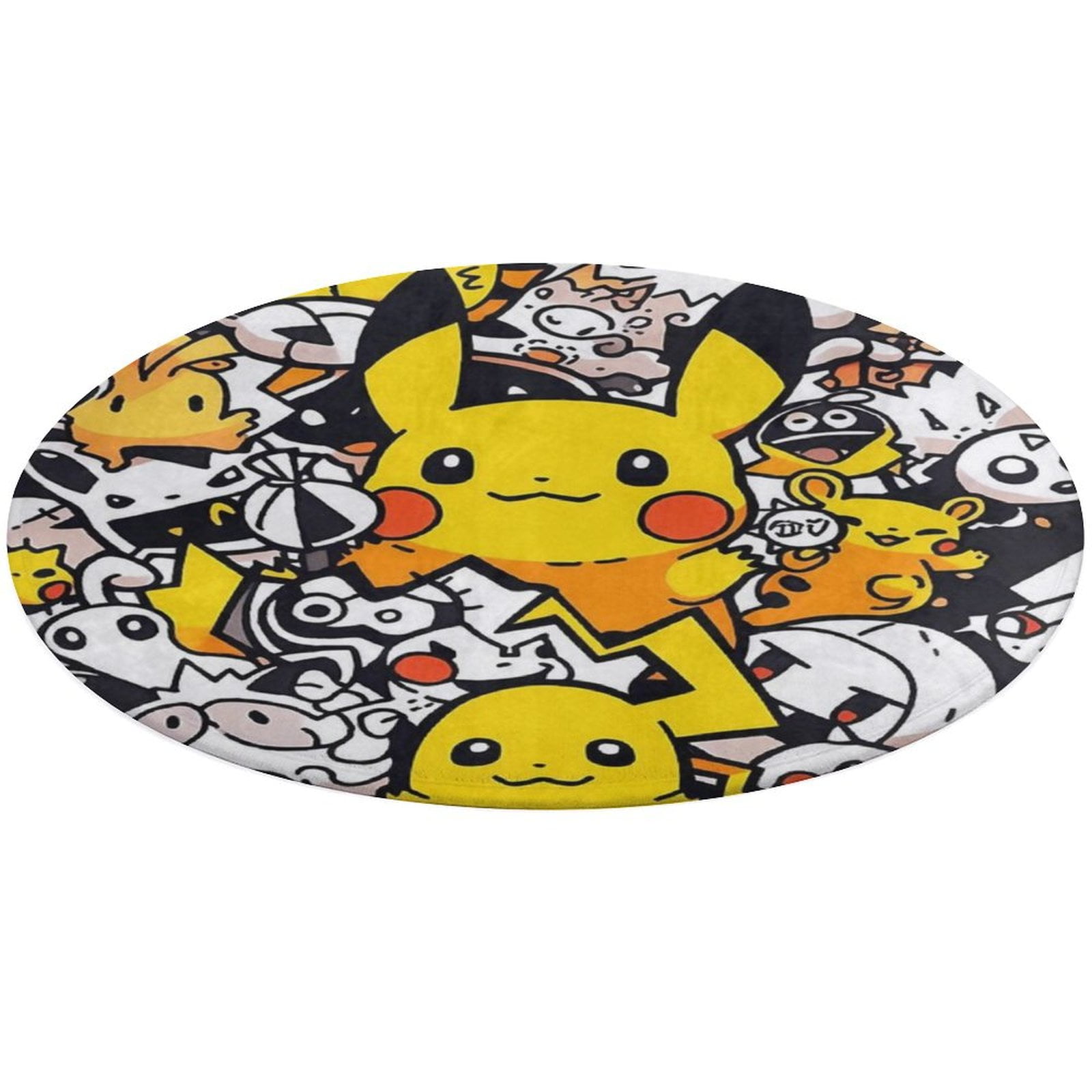 Pokemon Pikachu Round Area Rug Circle Carpet Blanket Rug Floor Mats ...